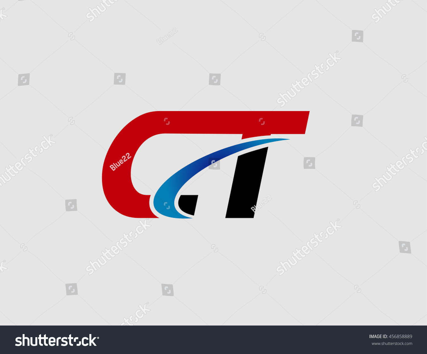 Letter C T Logo Vector Stock Vector (Royalty Free) 456858889