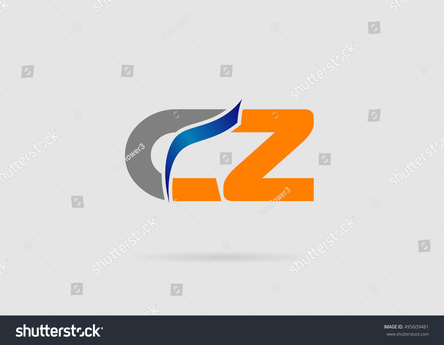 Letter C Z Logo Vector Stock Vector (Royalty Free) 495609481 | Shutterstock