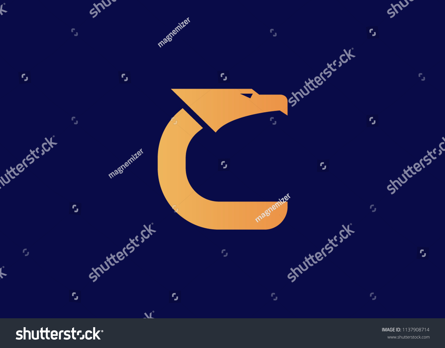Letter C Eagle Head Logo Vector Stock Vector (Royalty Free) 1137908714 ...