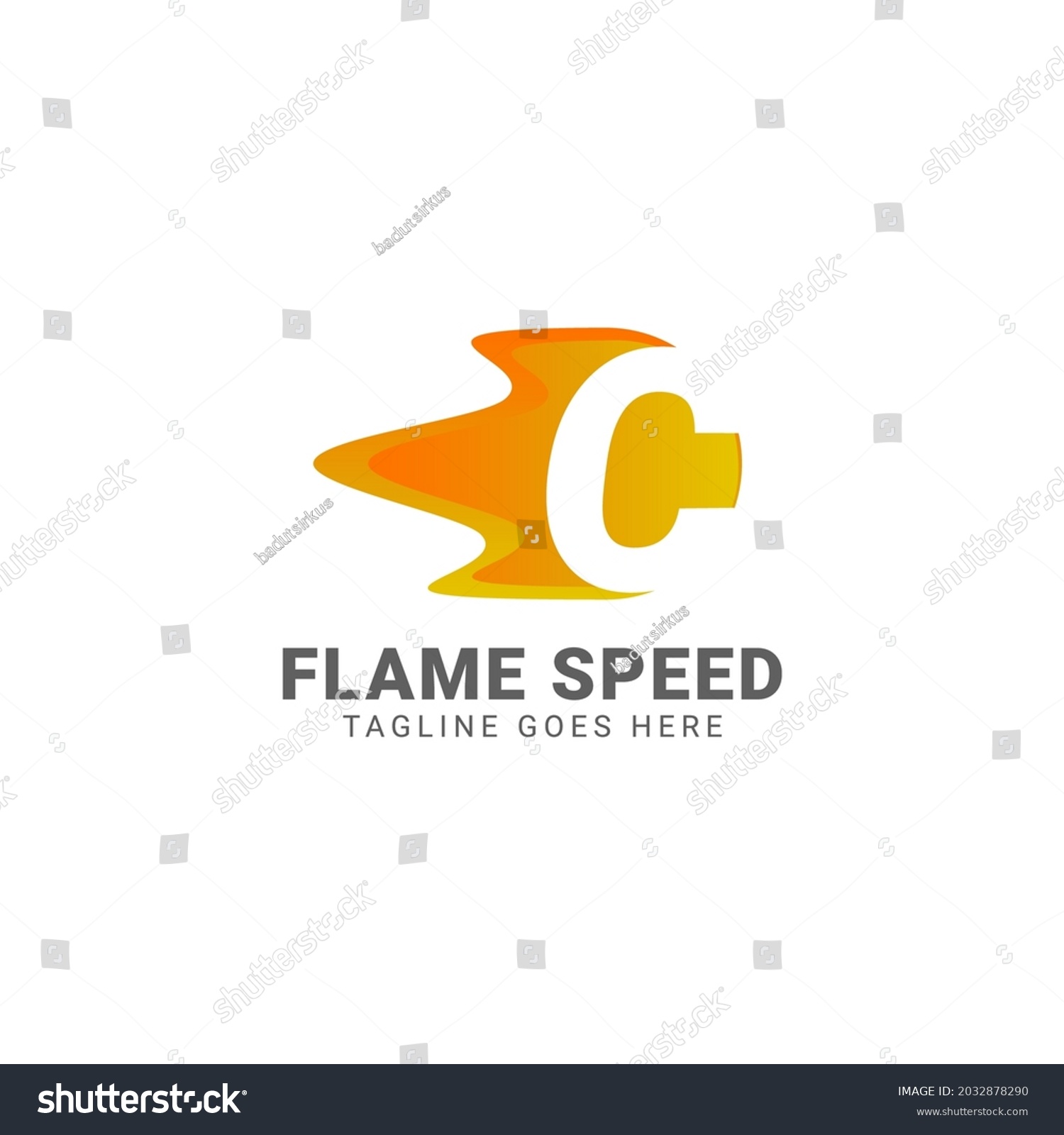 Letter C Flame Speed Vector Logo Stock Vector (Royalty Free) 2032878290 ...