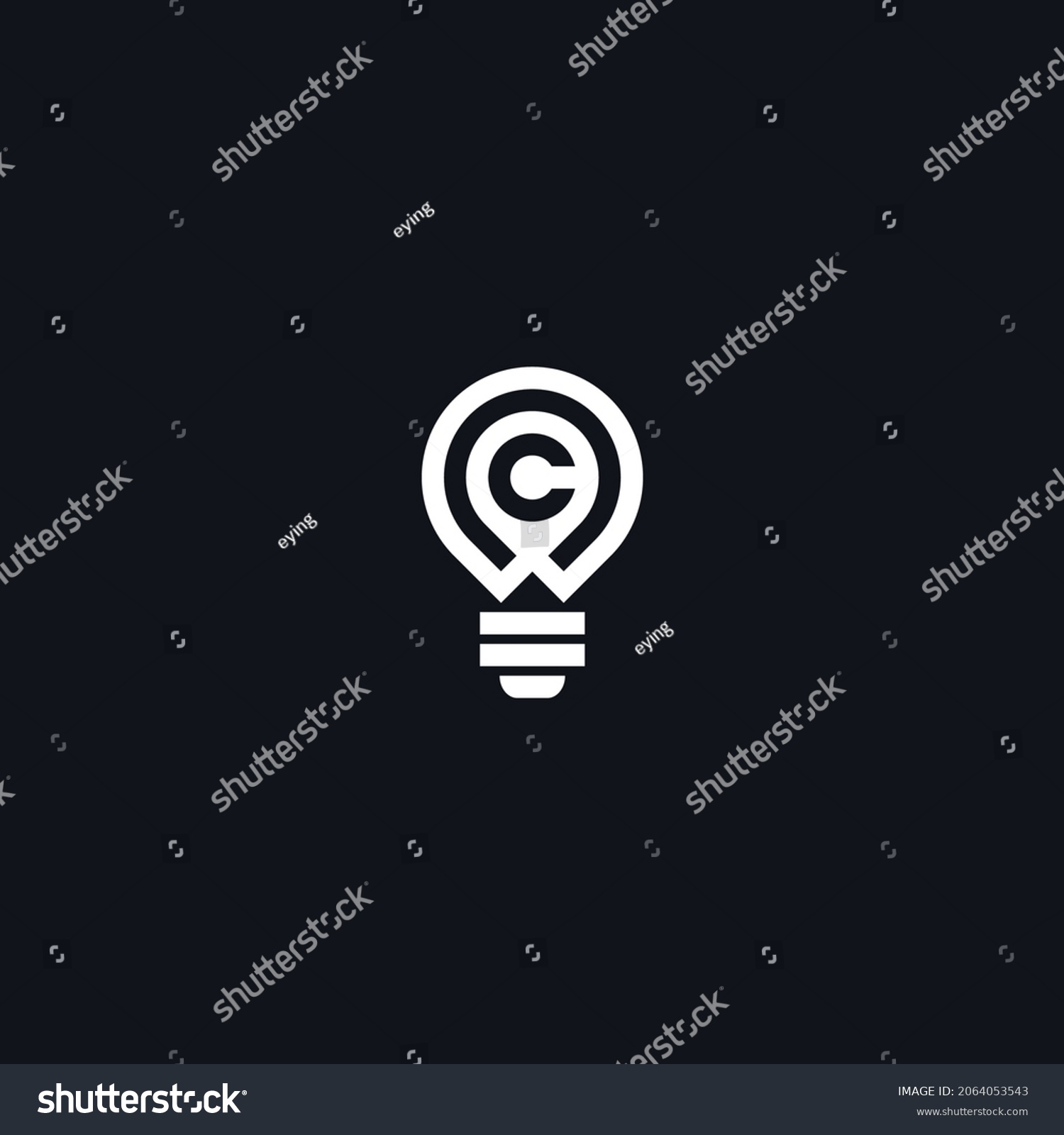 Letter C Light Bulb Idea Map Stock Vector (Royalty Free) 2064053543 ...