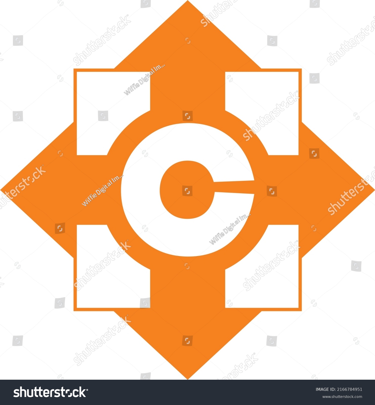 Letter C Logo Editable Box Background Stock Vector (Royalty Free ...