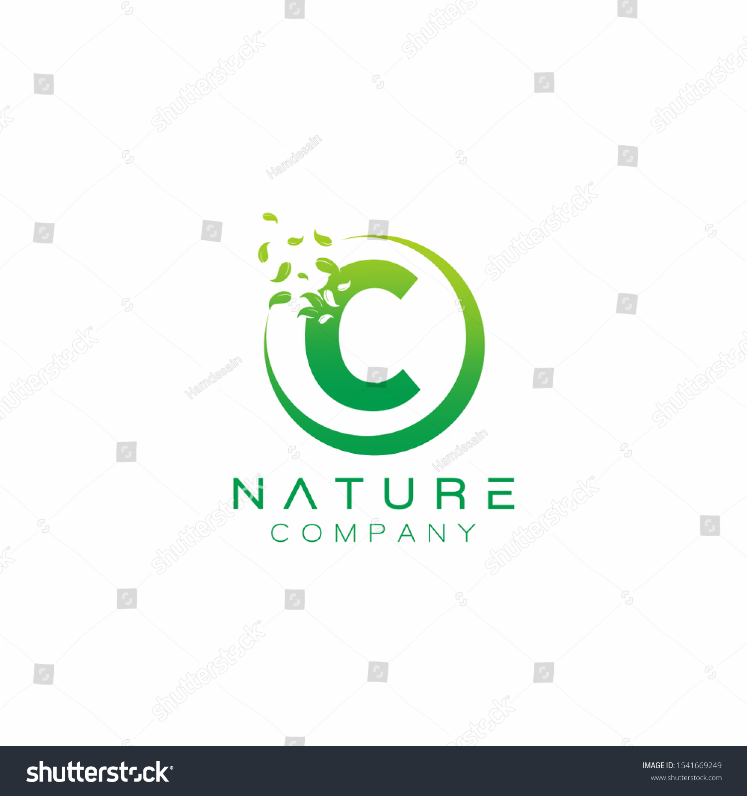Letter C Nature Leaf Logo Design Stock Vector (Royalty Free) 1541669249 ...