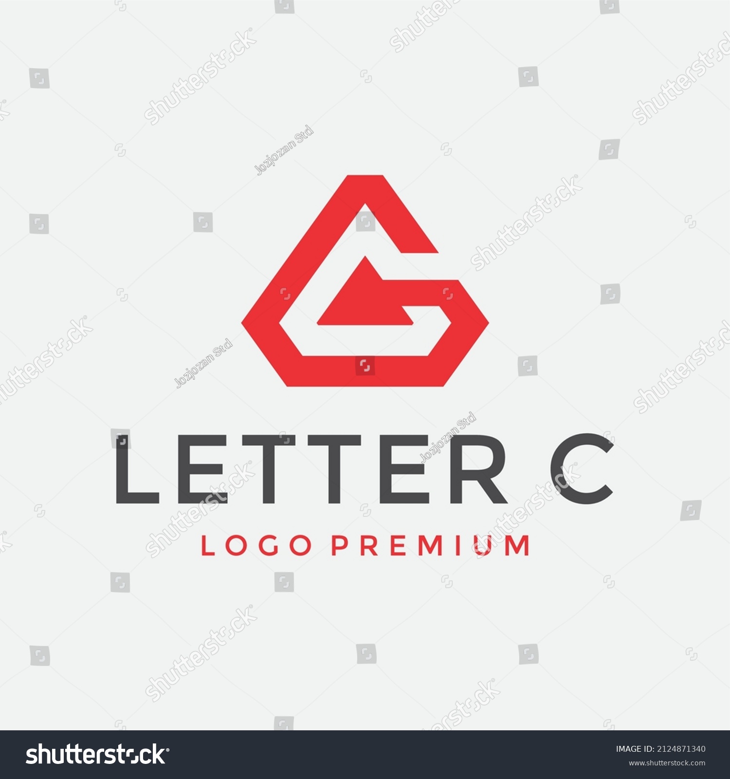 Letter C Triangle Logo Vector Image Stock Vector (Royalty Free ...