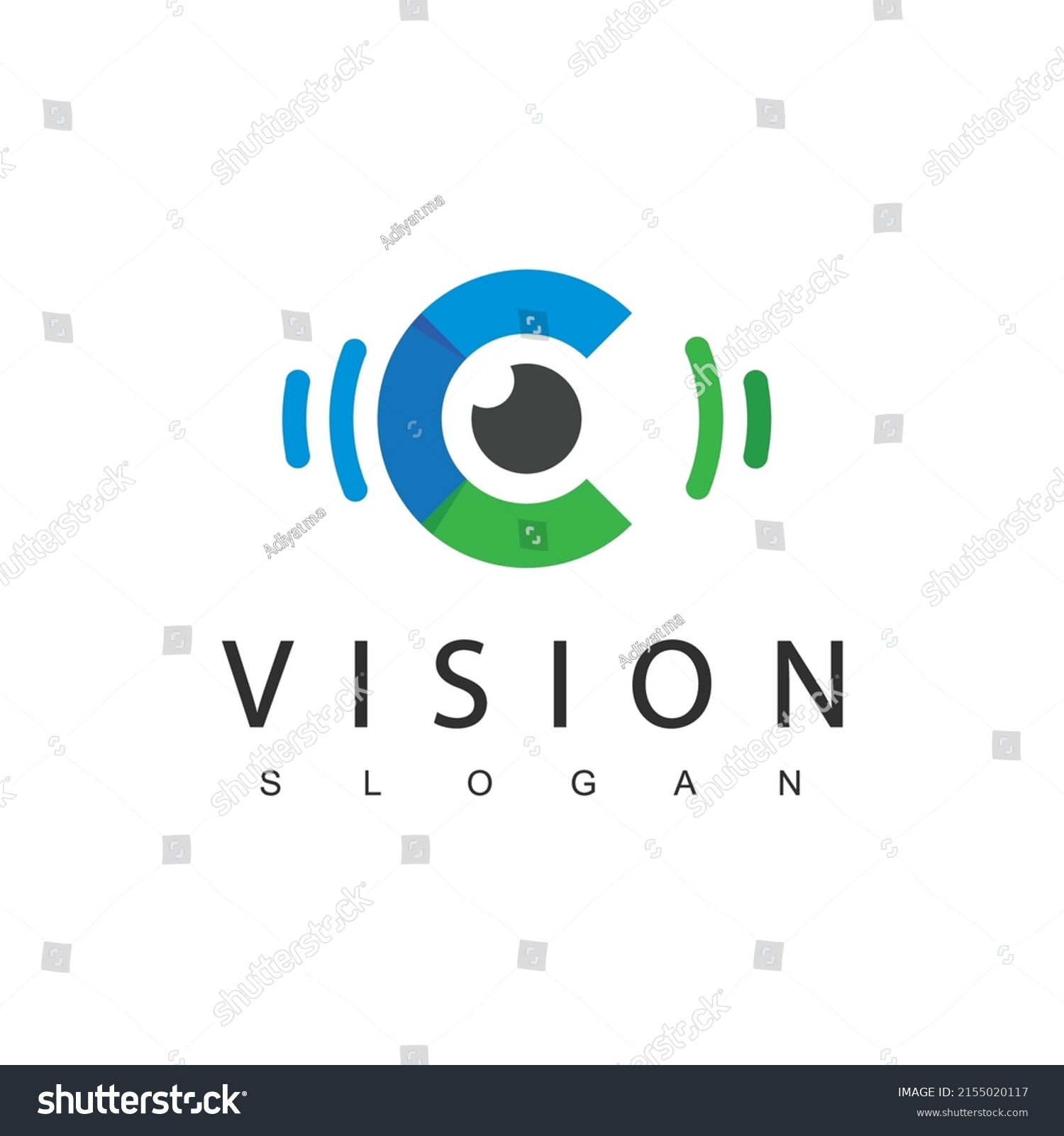 Letter C Vision Logo Template Stock Vector (Royalty Free) 2155020117 ...