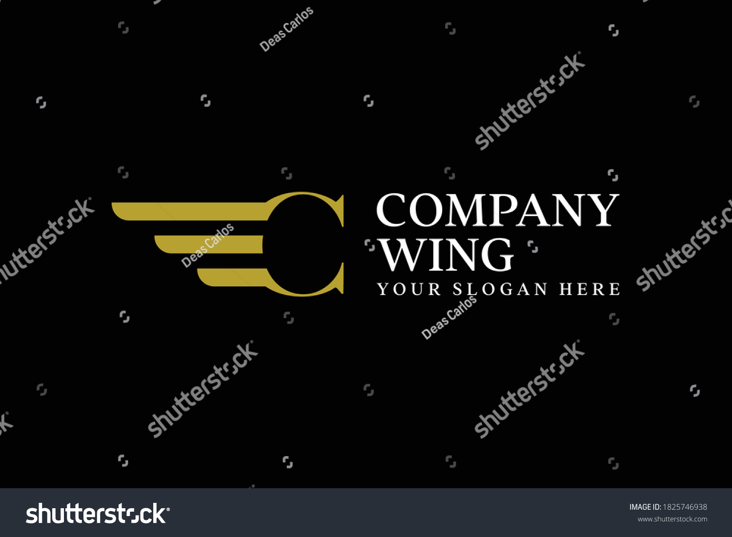 Letter C Wing Logo Design Vector Stock Vector (Royalty Free) 1825746938 ...
