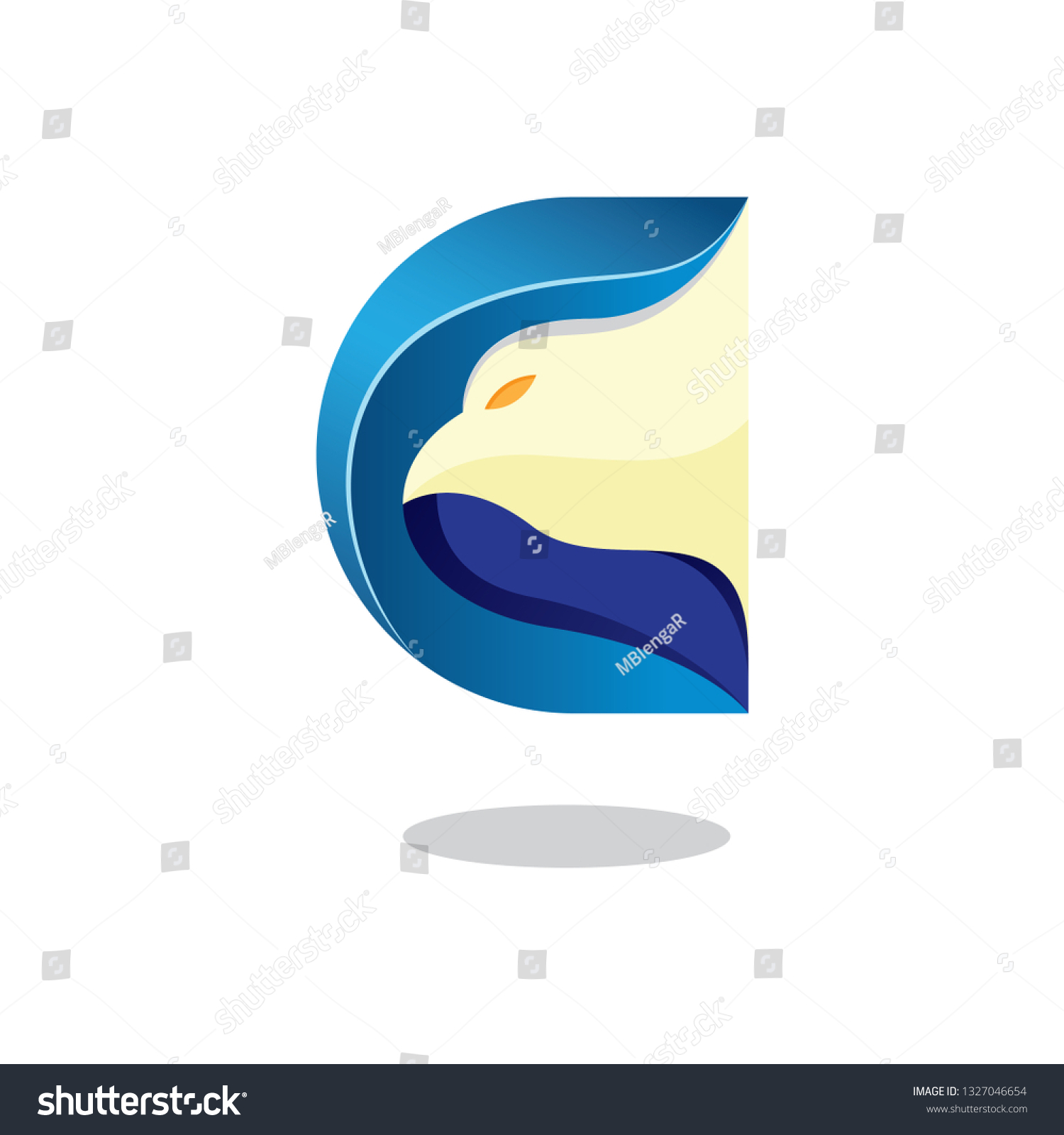 Letter C Eagle Head Vector Stock Vector (Royalty Free) 1327046654 ...