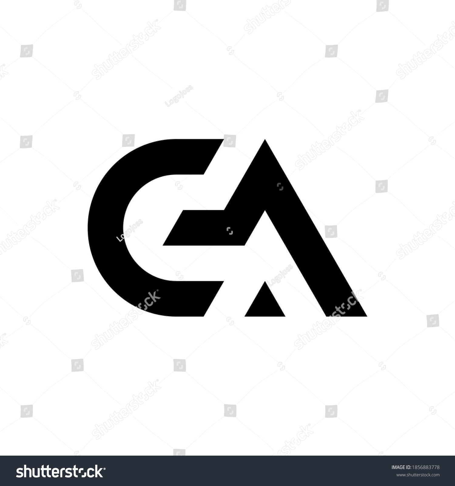 Letter Ca Initial Logo Template Stock Vector (Royalty Free) 1856883778