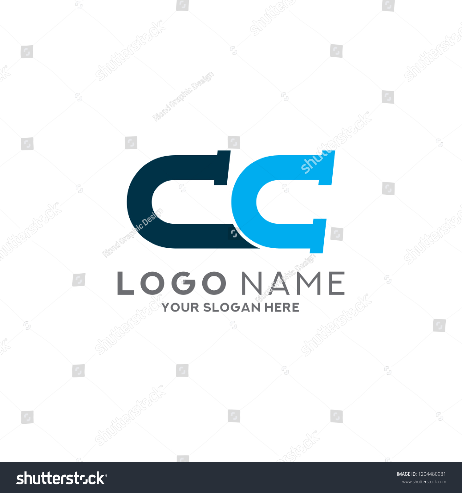 Letter Cc Logo Design Vector Template Stock Vector (Royalty Free ...