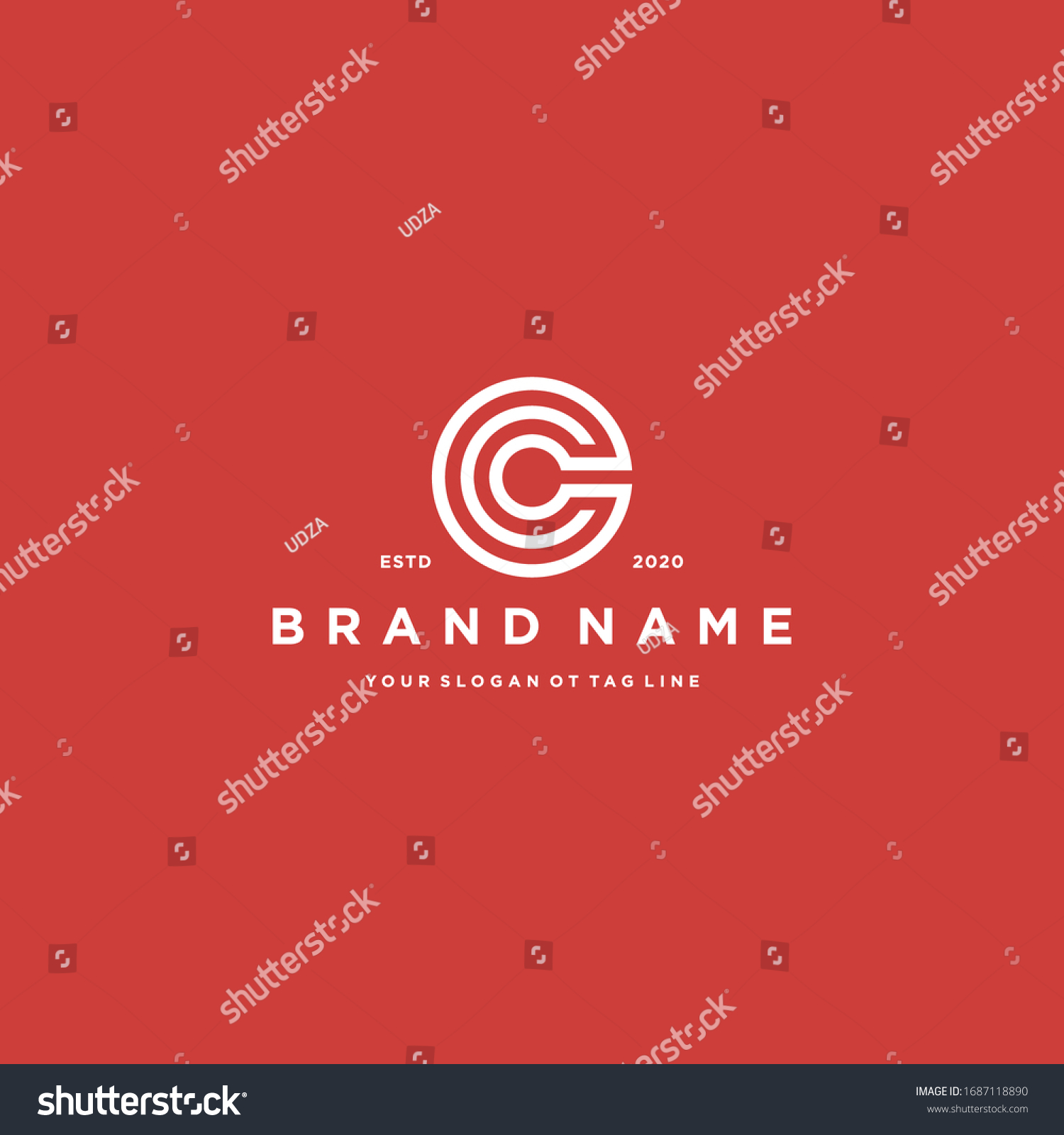 Letter Cc Logo Design Vector Template Stock Vector (Royalty Free ...