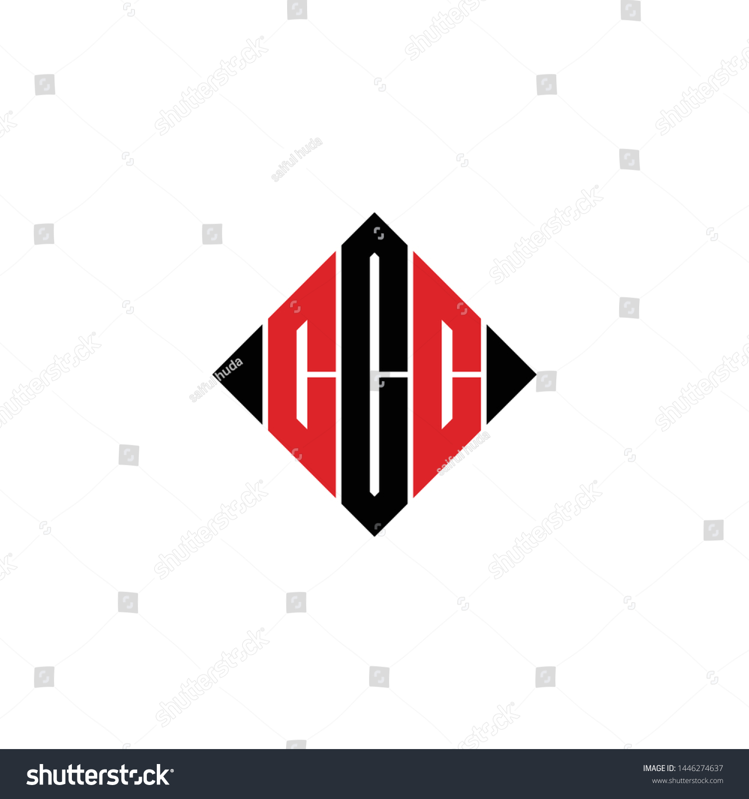 Letter Ccc Hexagon Logo Design Vector Stock Vector (Royalty Free ...