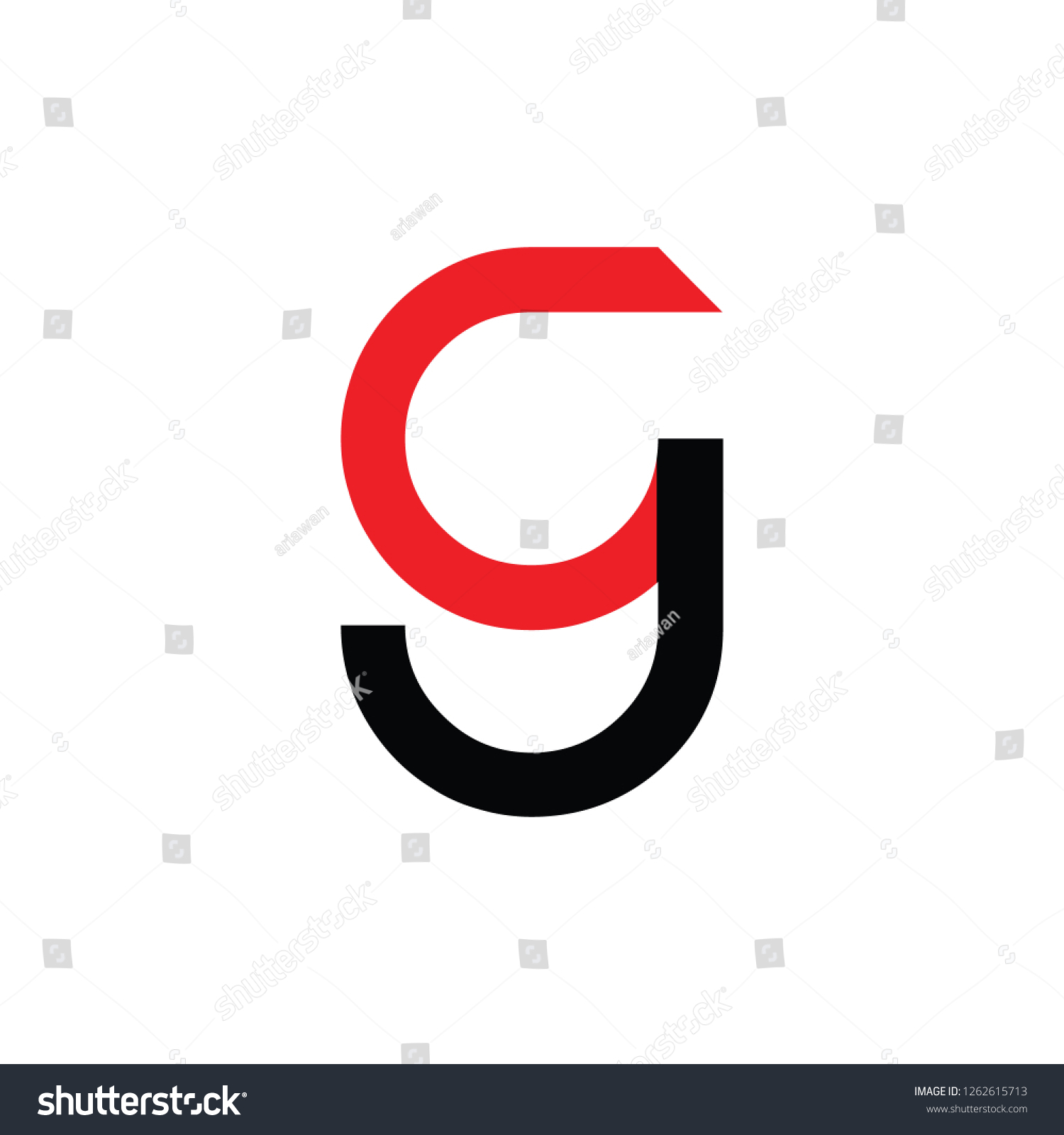 Letter Cjg Logo Vector Stock Vector (Royalty Free) 1262615713 ...