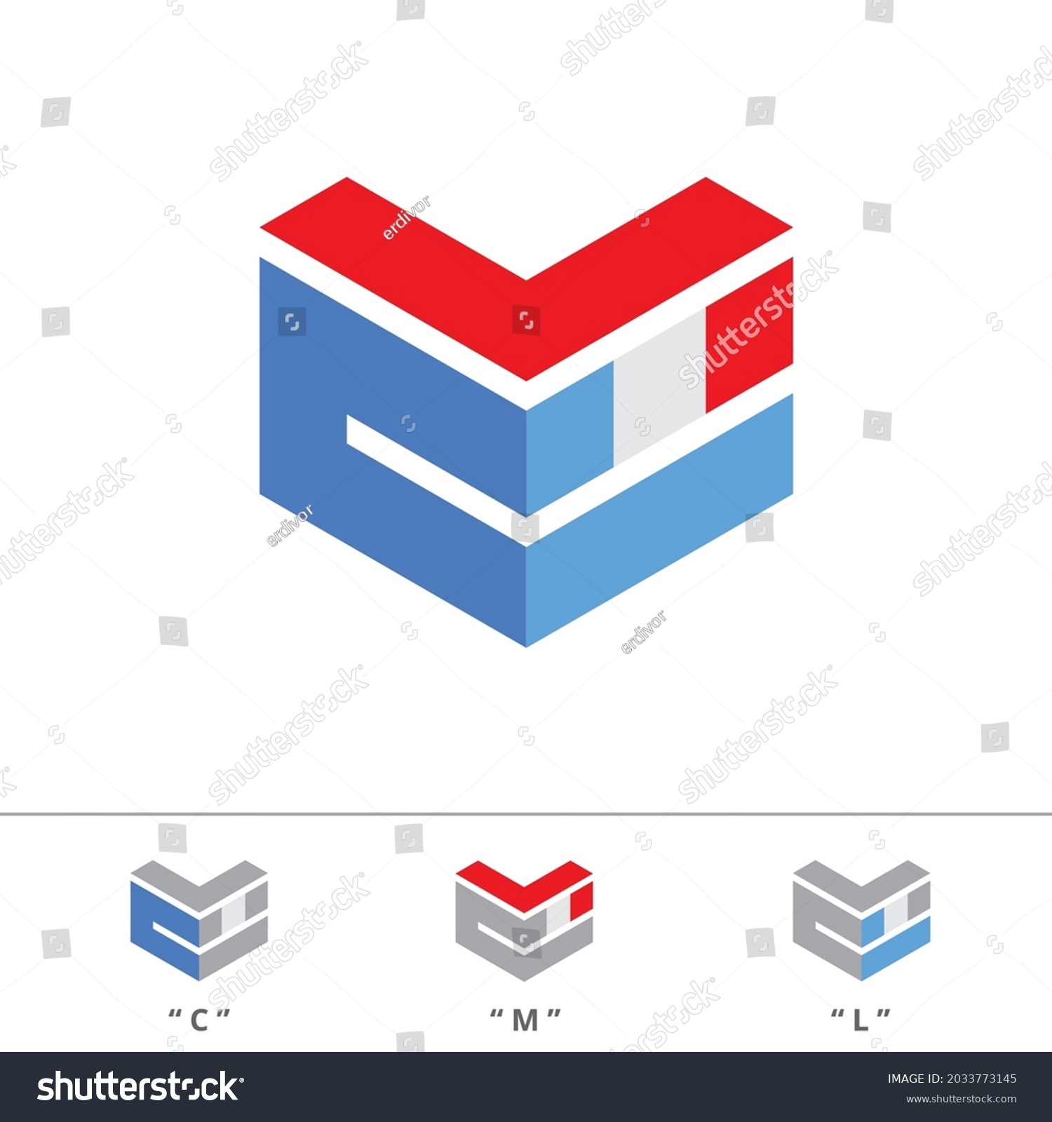 Letter Cml Logo Design Template Stock Vector (Royalty Free) 2033773145 ...