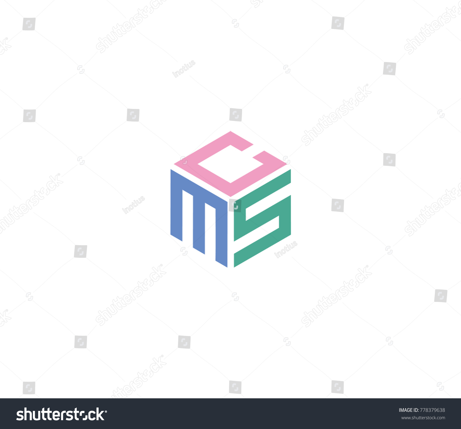Letter Cms Logo Hexagon Logo Stock Vector (Royalty Free) 778379638
