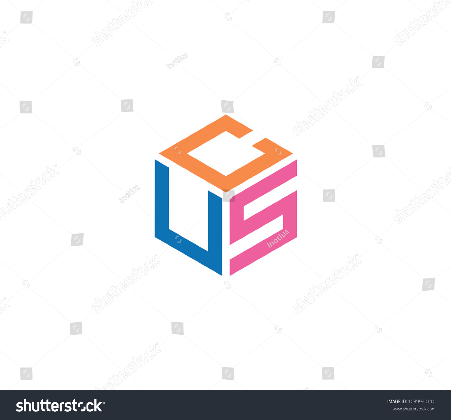 Letter Cus Logo Template Hexagon Logo Stock Vector (Royalty Free ...
