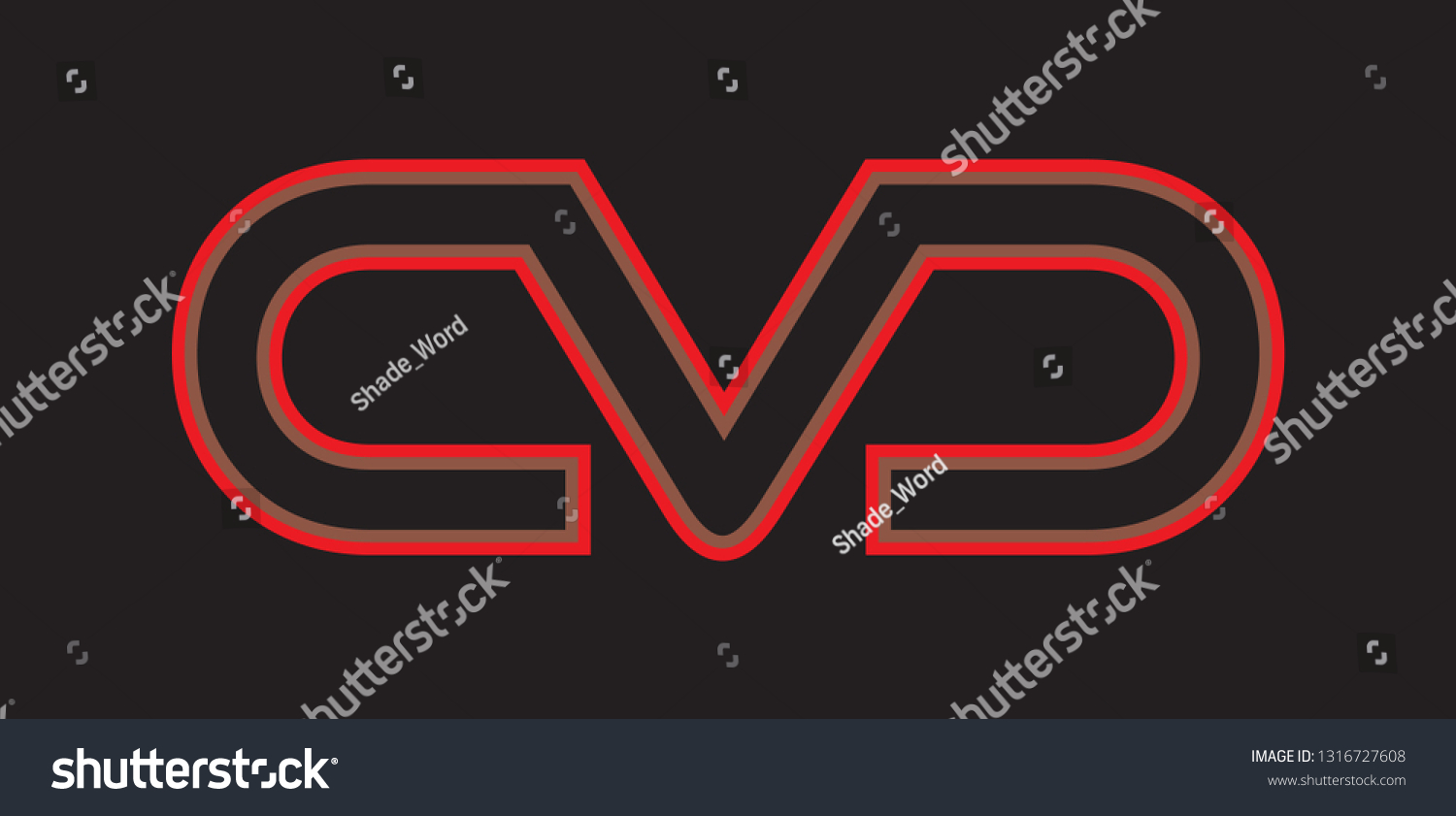 Letter Cvd Logo Design Stock Vector (Royalty Free) 1316727608 ...