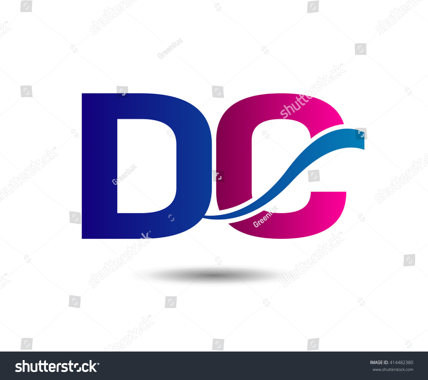 Letter D C Logo Vector Dc Stock Vector (Royalty Free) 414482380