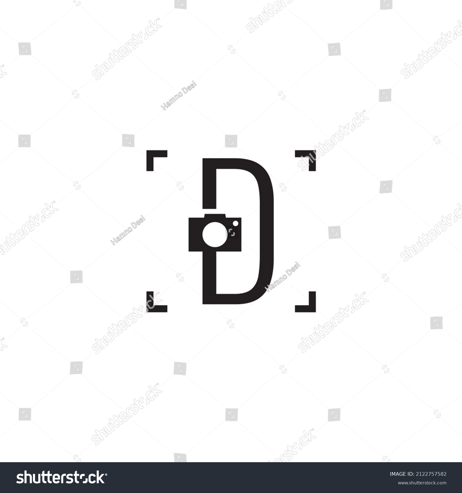 Letter D Camera Logo Stock Vector (Royalty Free) 2122757582
