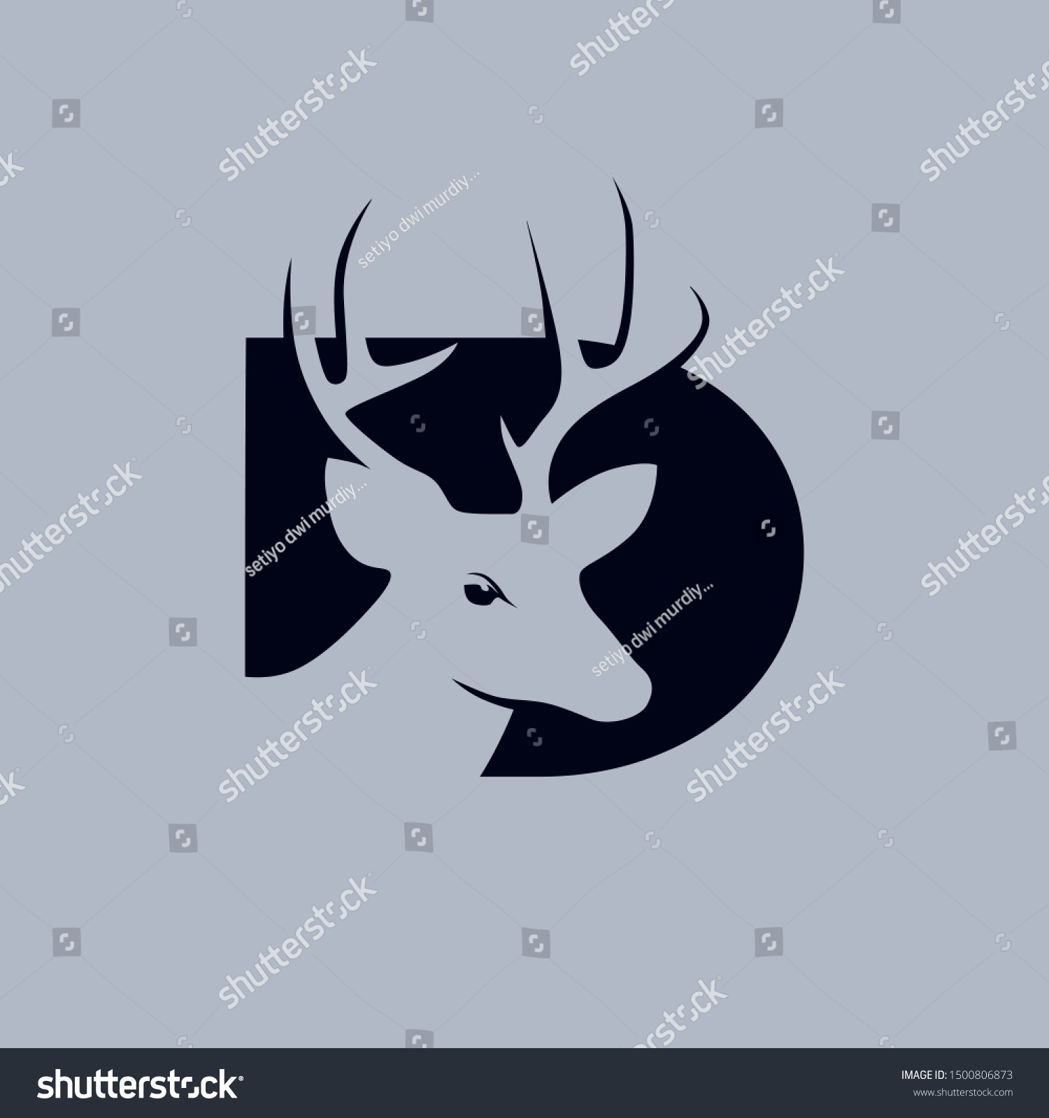Letter D Deer Vector Logo Stock Vector (Royalty Free) 1500806873 ...