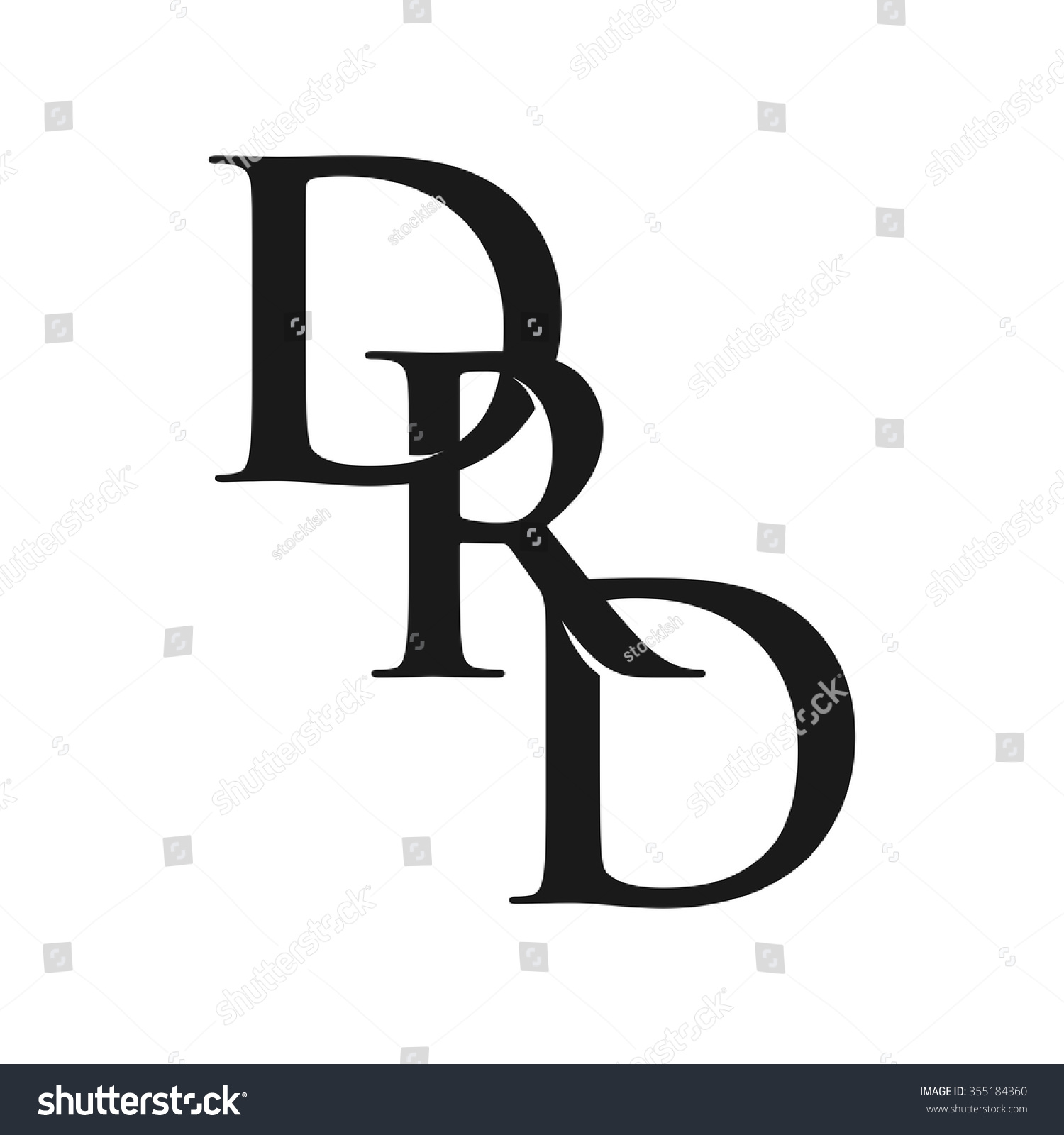Letter D R Logo Vector Stock Vector (Royalty Free) 355184360