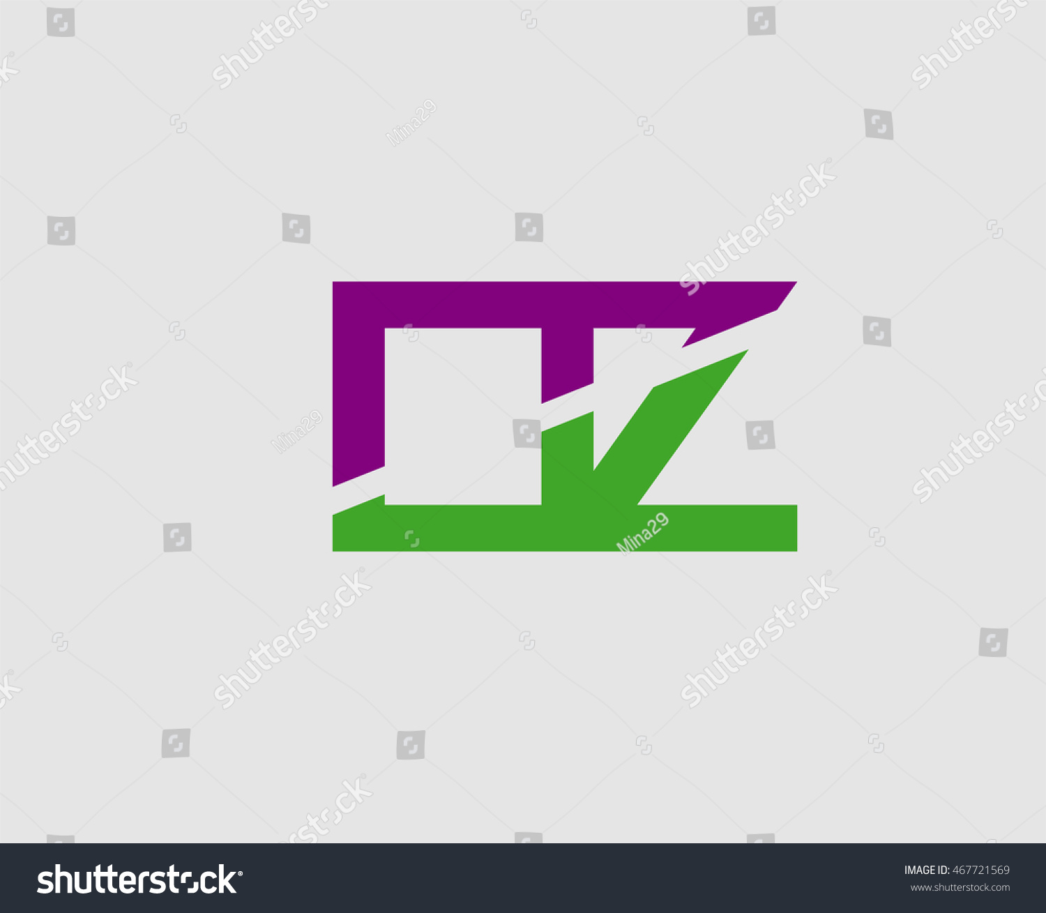 Letter D Z Logo Vector Stock Vector (Royalty Free) 467721569 | Shutterstock