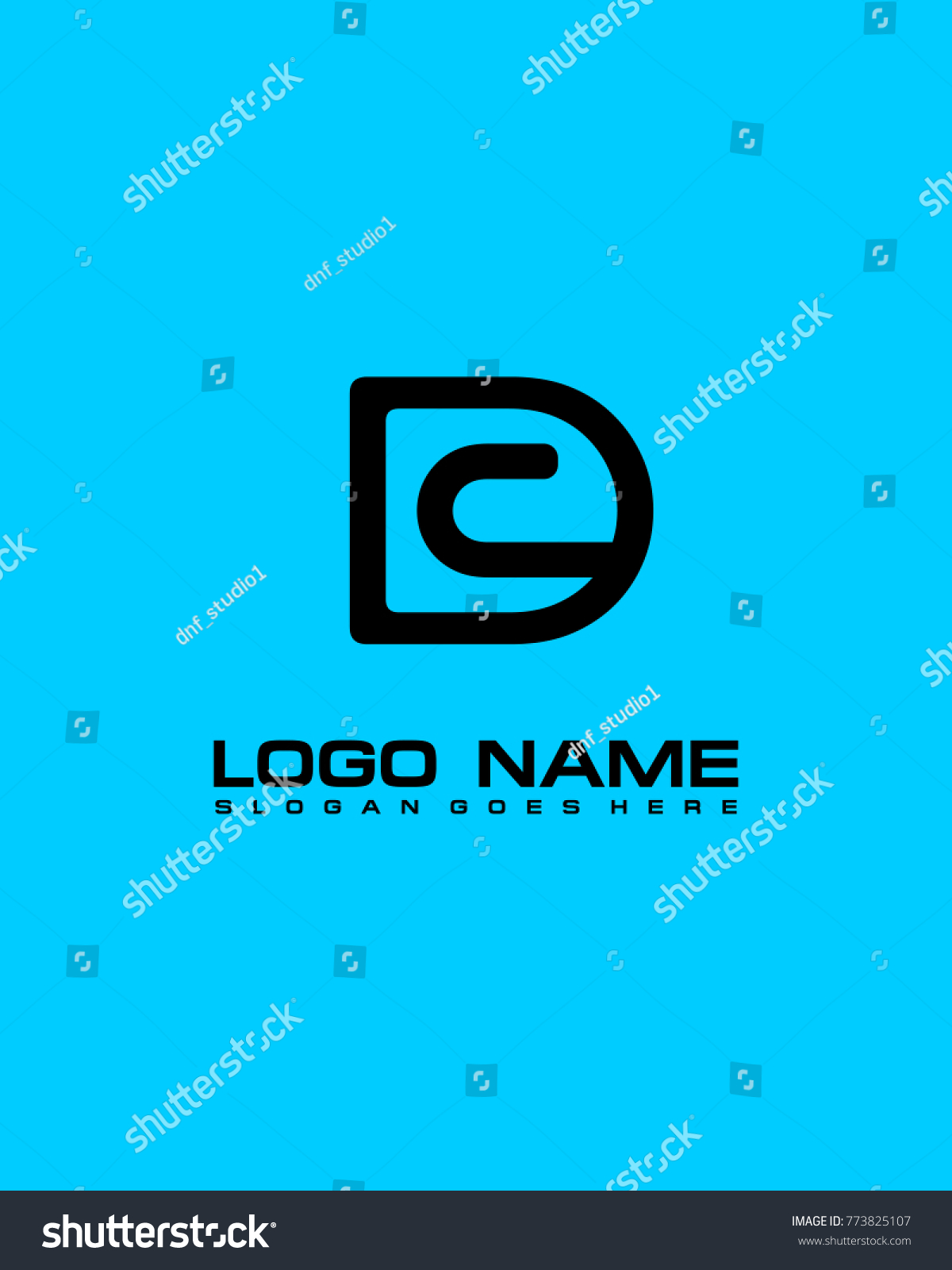 Letter D C Logo Template Vector Stock Vector (Royalty Free) 773825107 ...