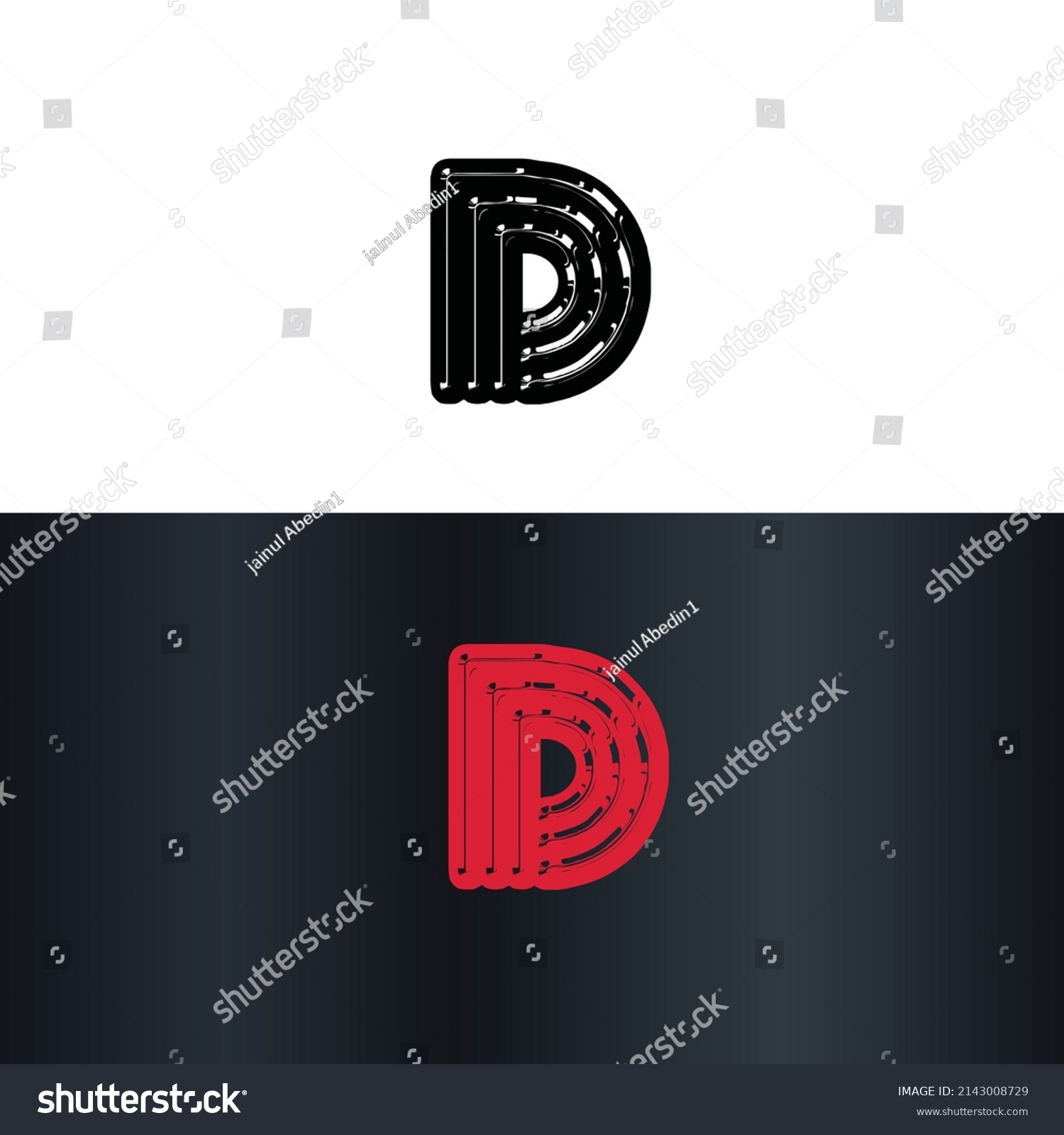 Letter D Creative Unique Modern Vector Stock Vector (Royalty Free ...