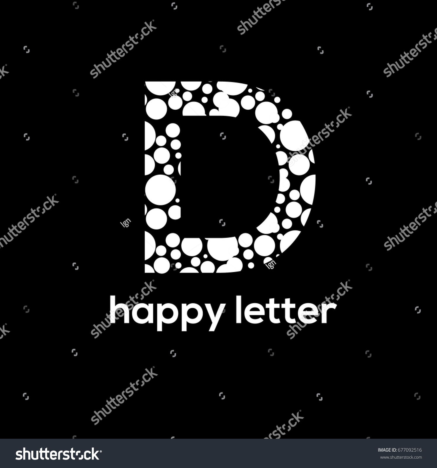 Letter D Dots Vector Logo Design Stock Vector (Royalty Free) 677092516 ...