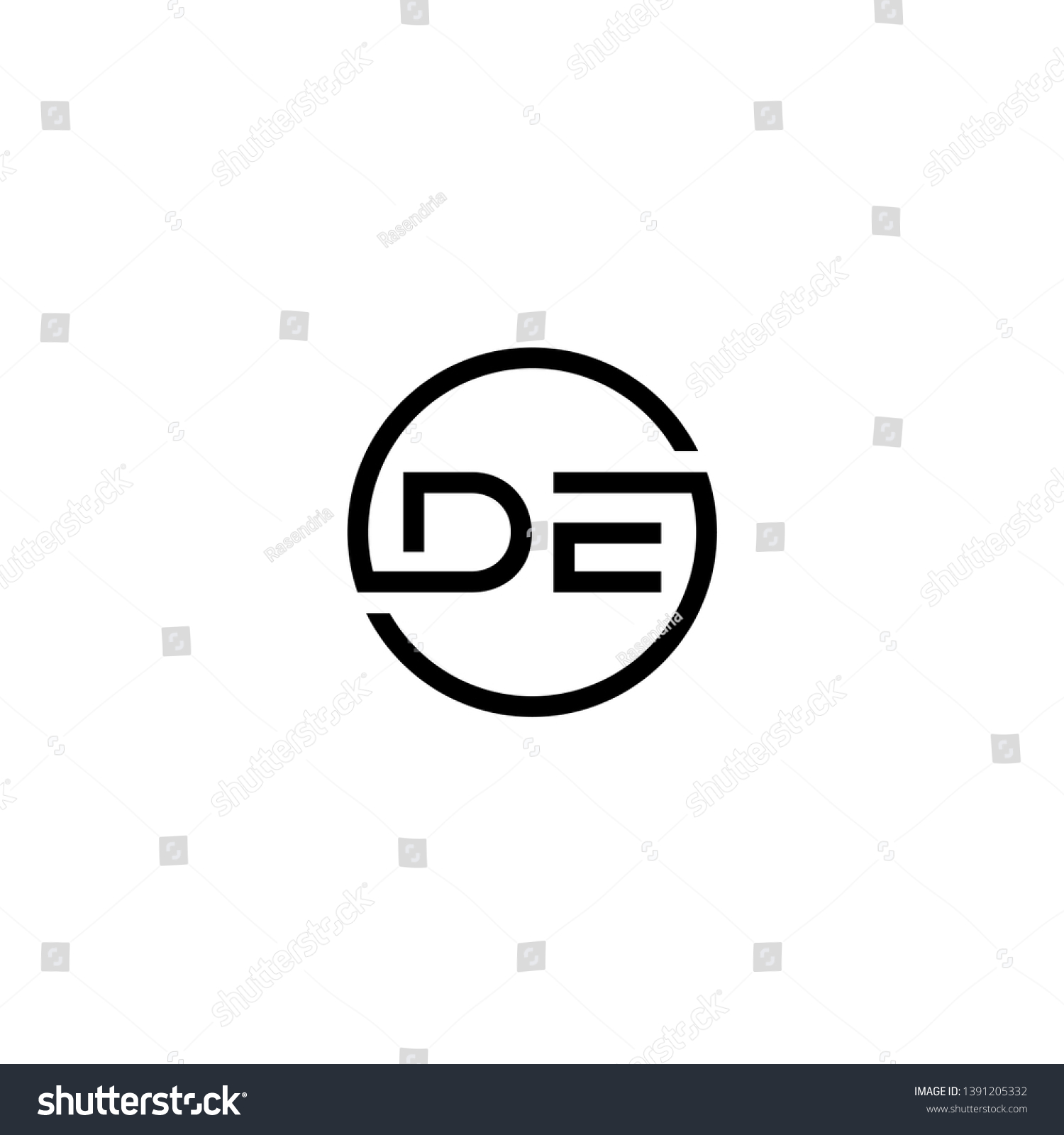 Letter D E Icon Logo Design Stock Vector (Royalty Free) 1391205332