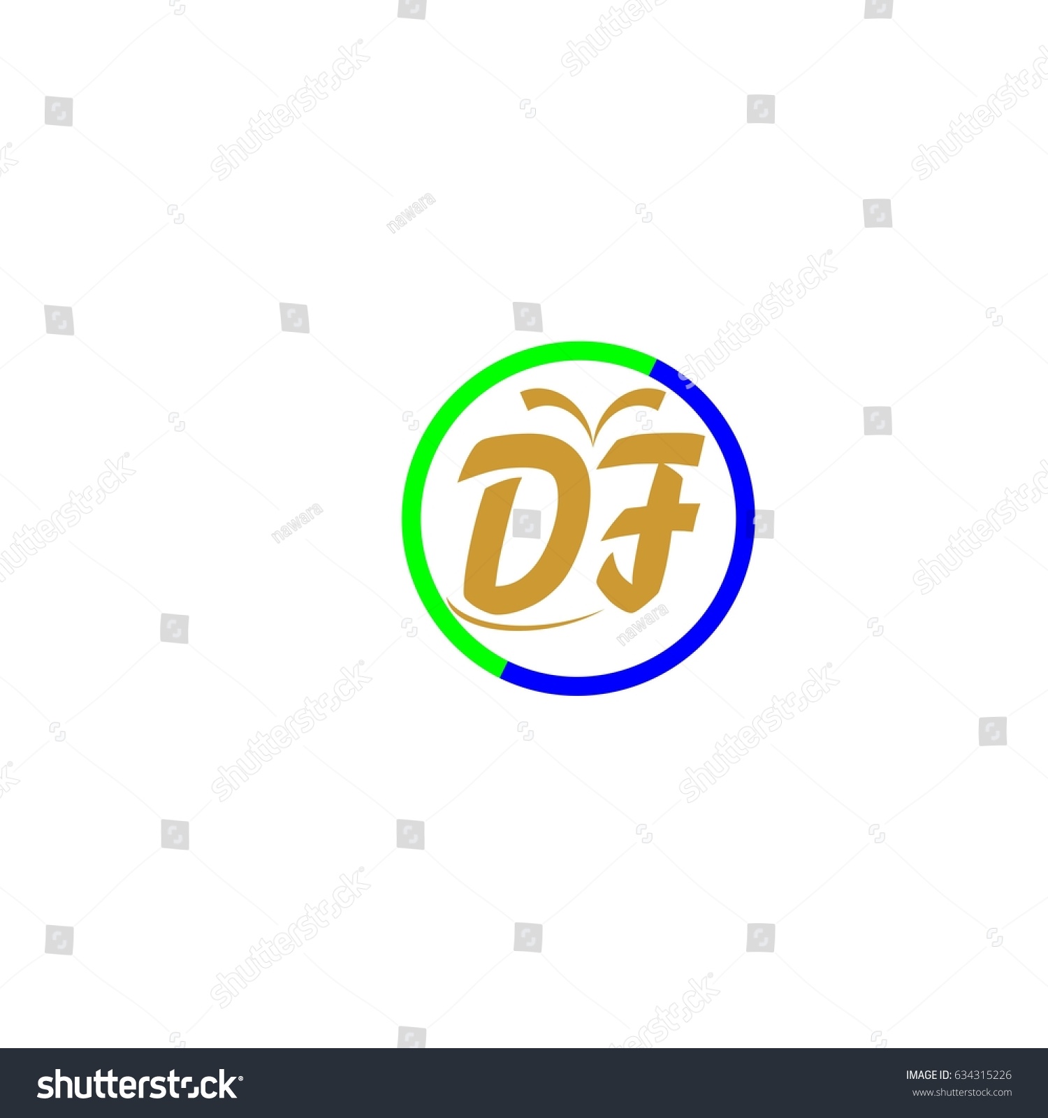 Letter Df Logo Vector Stock Vector (Royalty Free) 634315226 | Shutterstock