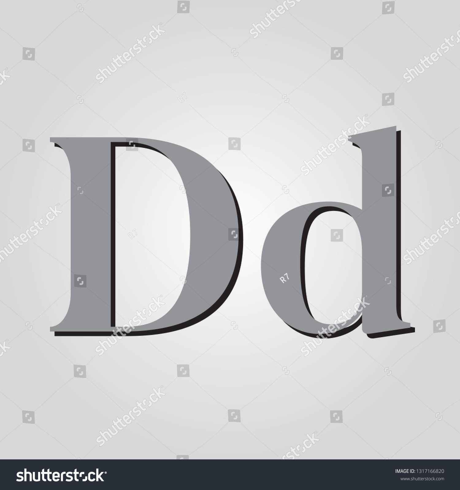 Letter D Grey Stock Vector (Royalty Free) 1317166820 | Shutterstock