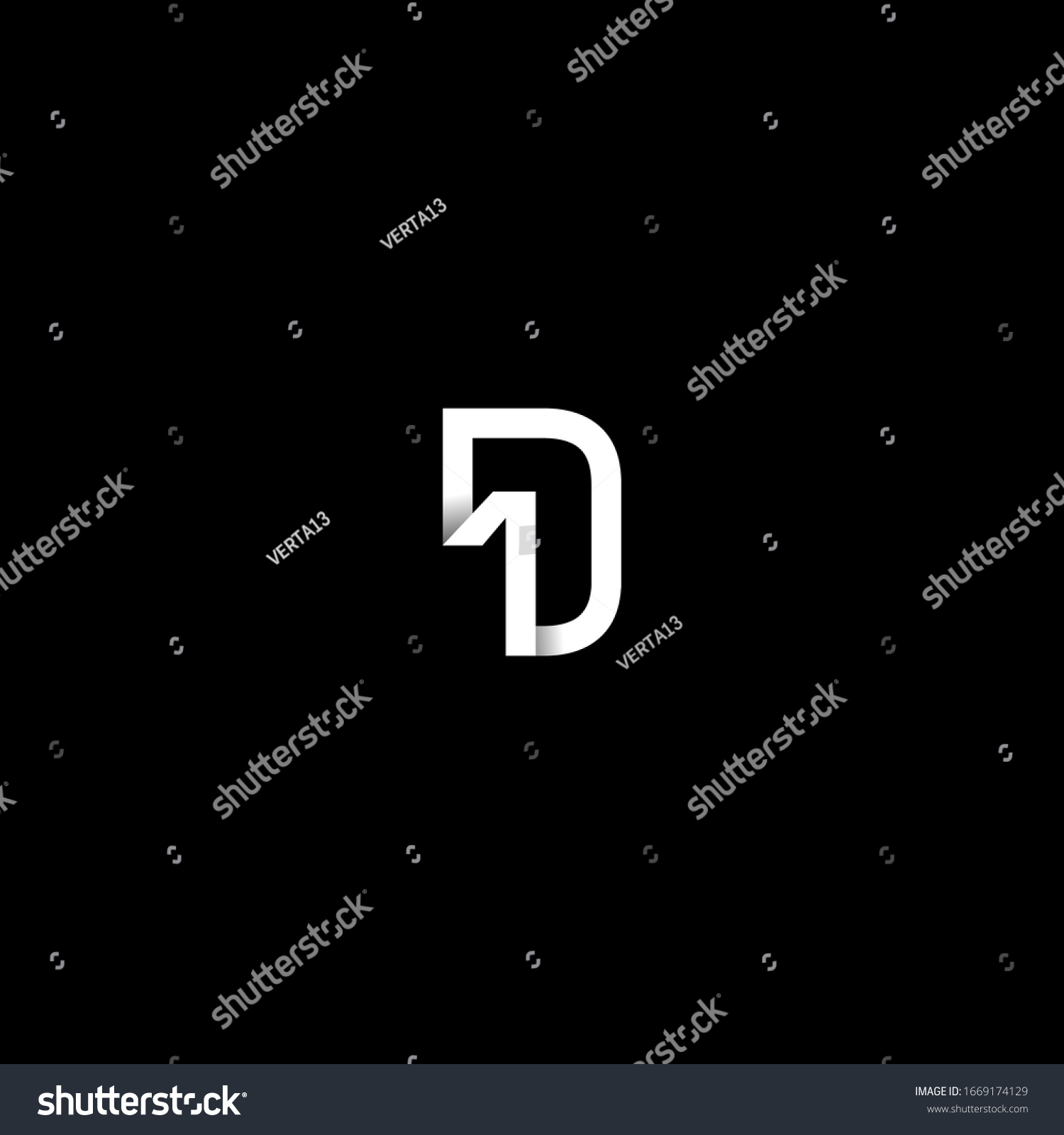 Letter D1 Initial Vector Logo Business Stock Vector (Royalty Free ...