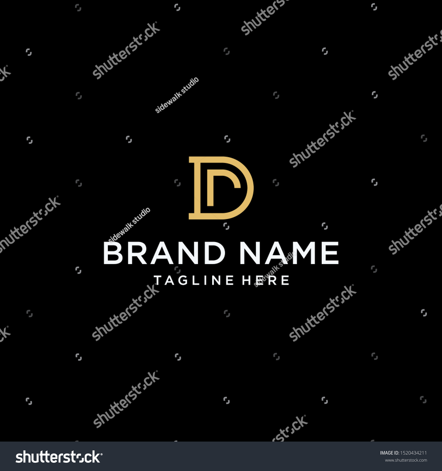 Letter D Logo Design Icon Vector: เวกเตอร์สต็อก (ปลอดค่าลิขสิทธิ์ ...