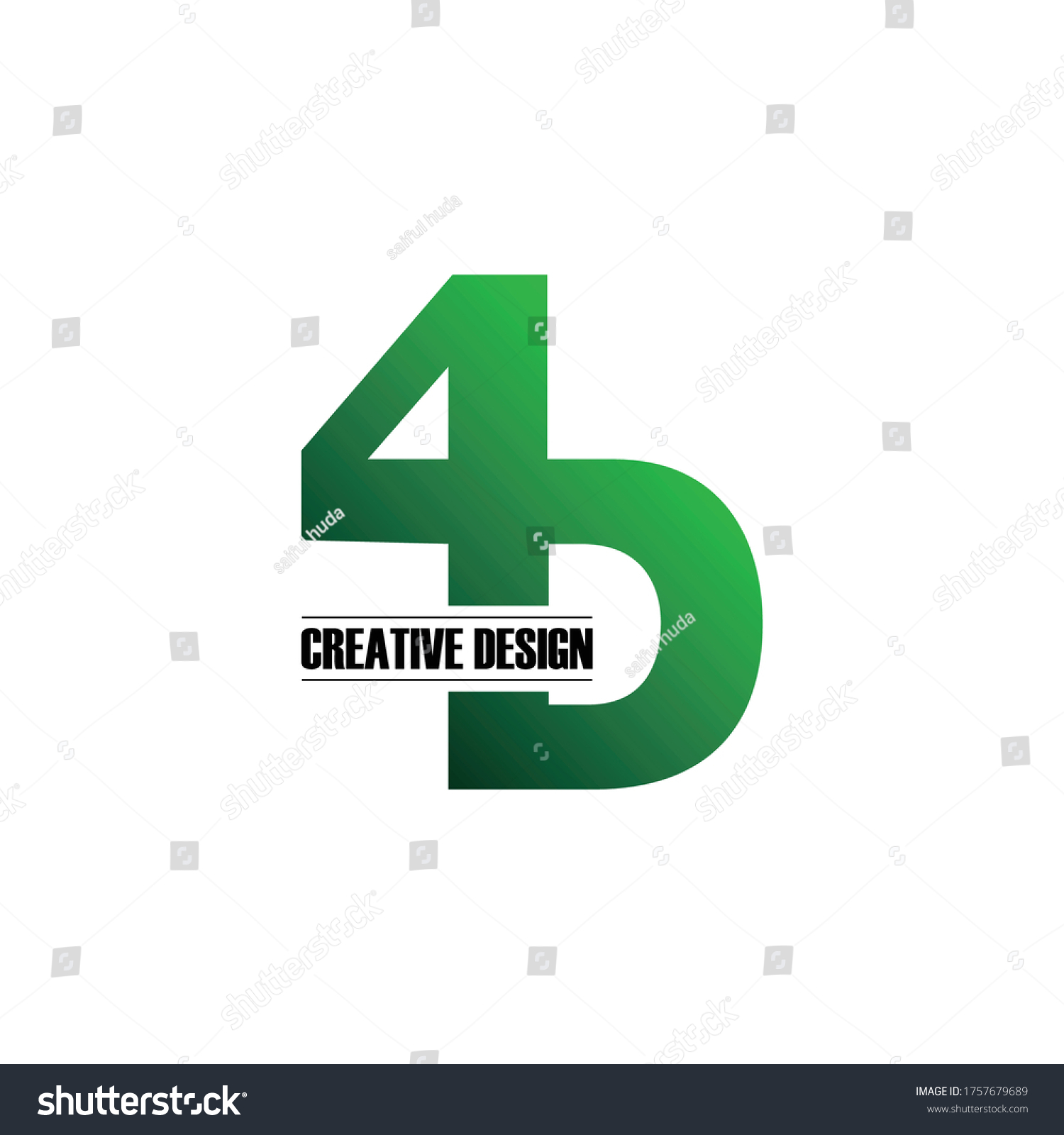 Letter 4d Logo Design Vector Monogram: เวกเตอร์สต็อก (ปลอดค่าลิขสิทธิ์ ...