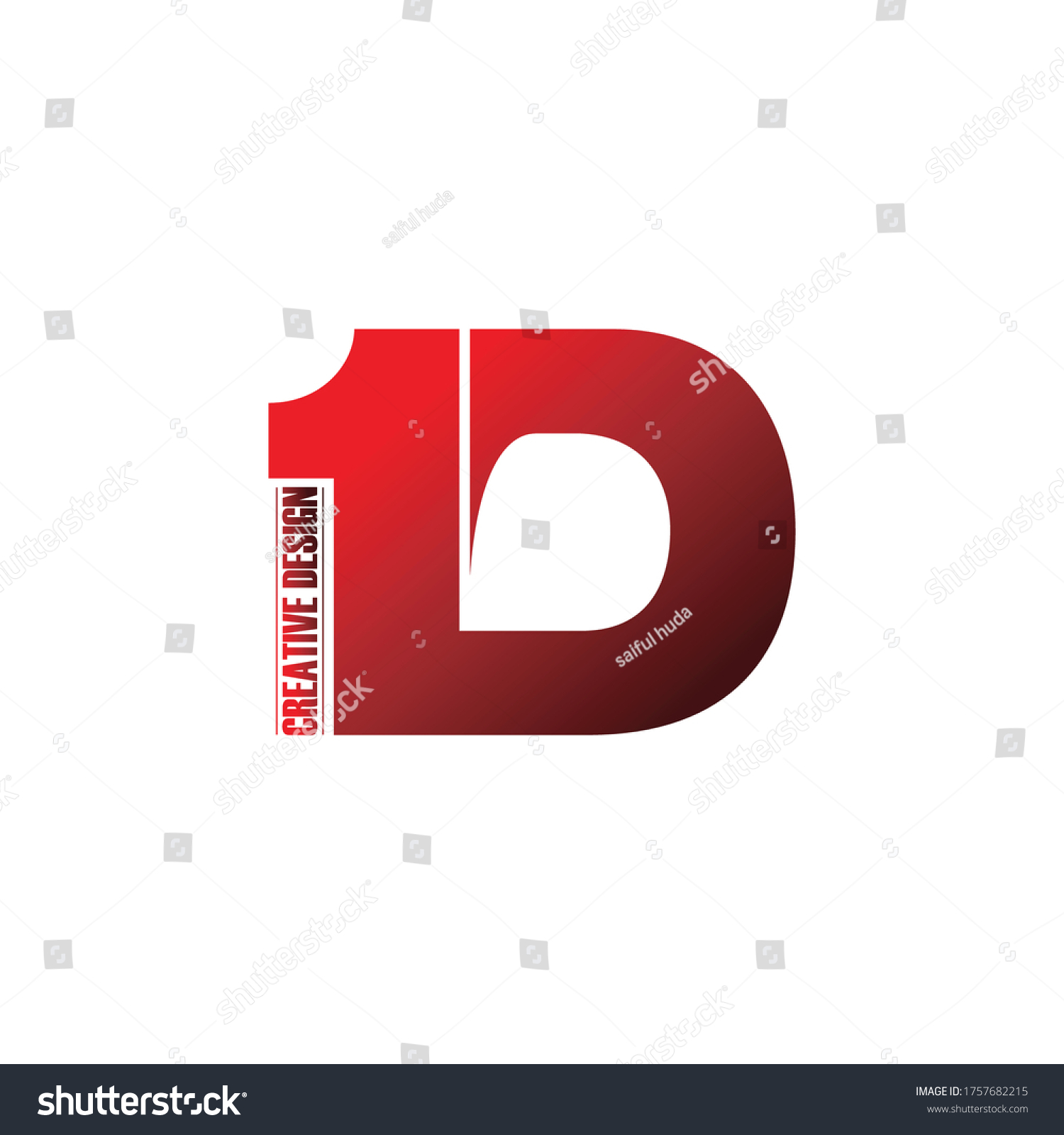 Letter 1d Logo Design Vector Monogram: เวกเตอร์สต็อก (ปลอดค่าลิขสิทธิ์ ...