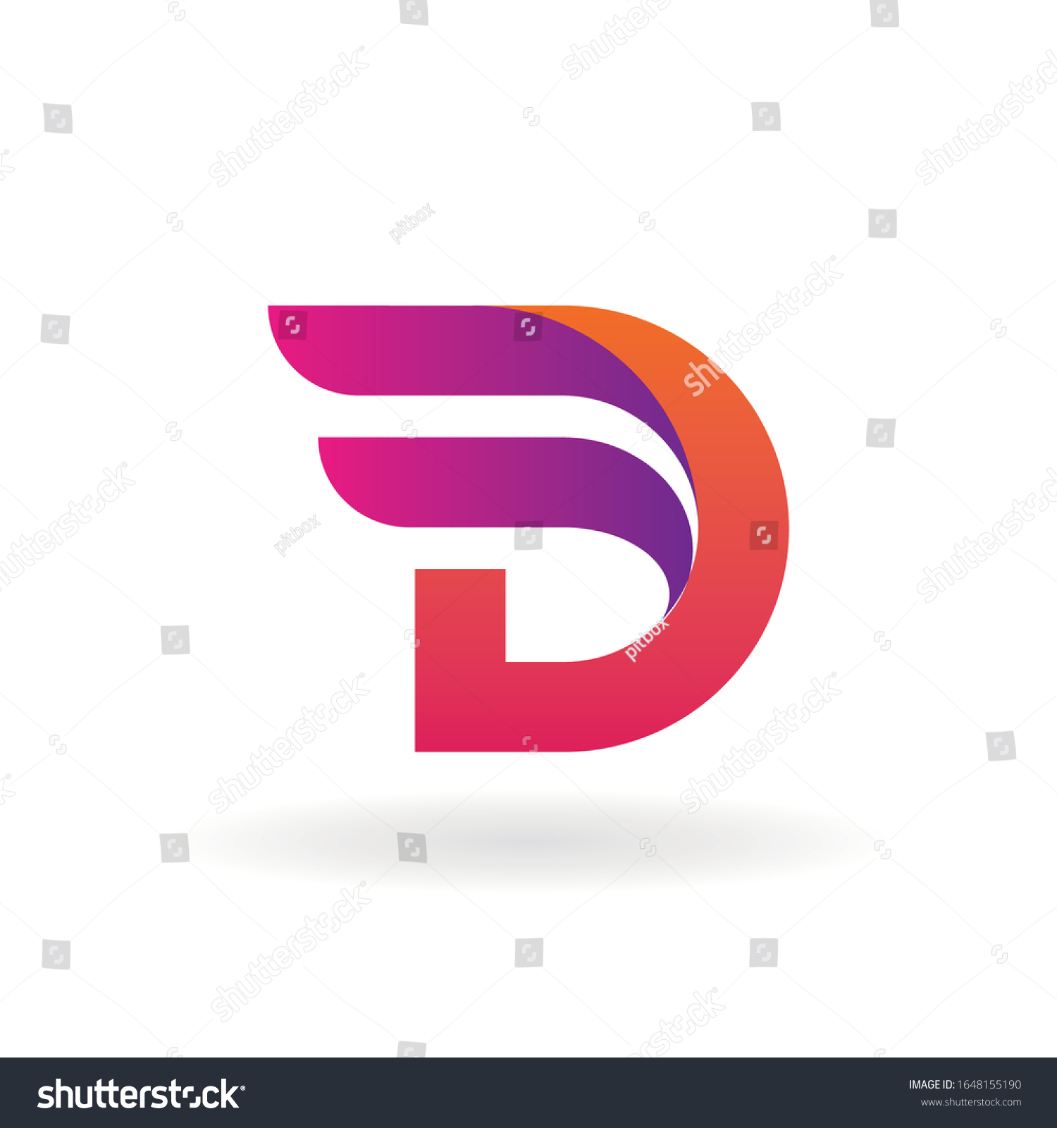 Letter D Logo Vector Wing Flying Stock Vector (Royalty Free) 1648155190 ...