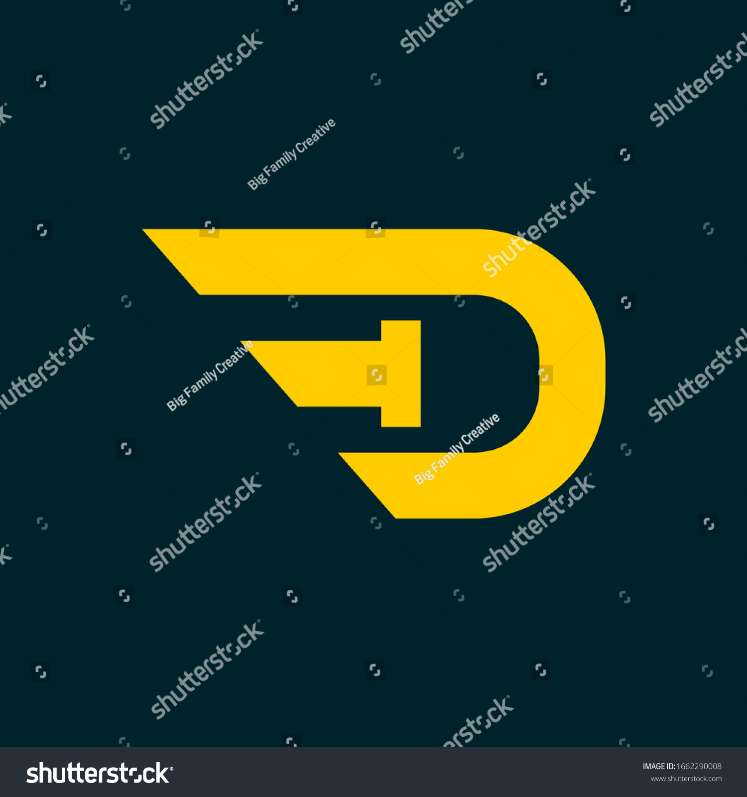 Letter D Moving Forward Logo Vector Stock Vector (Royalty Free ...