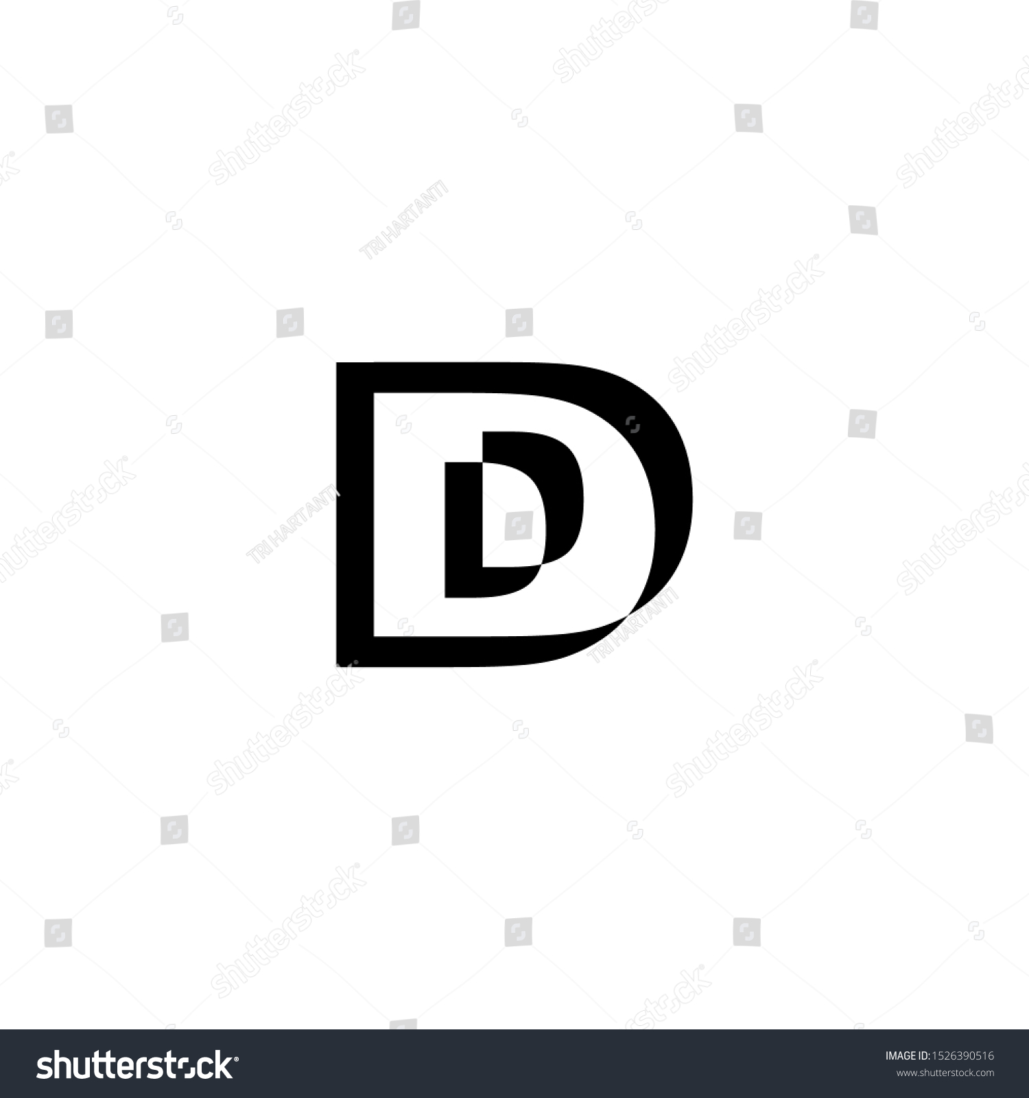Letter D New Logo Vector: vetor stock (livre de direitos) 1526390516 ...