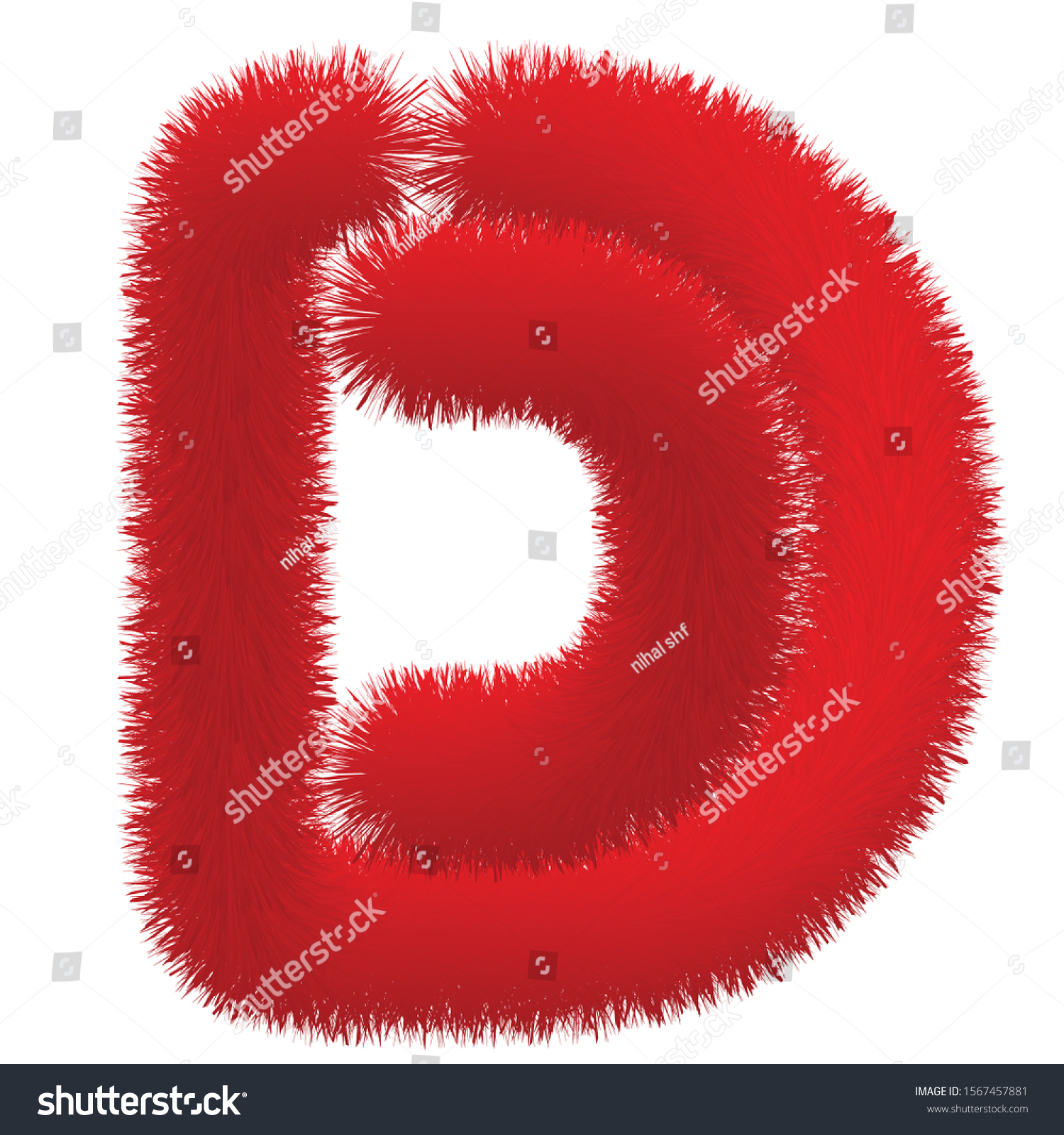 Letter D Red Drawing Vector Work Stock Vector (Royalty Free) 1567457881
