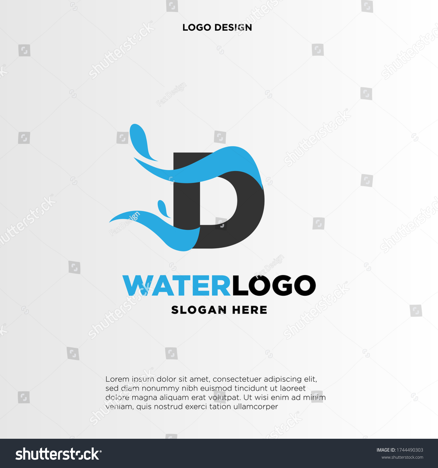 Letter D Water Splash Vector Logo: Vector có sẵn (miễn phí bản quyền ...