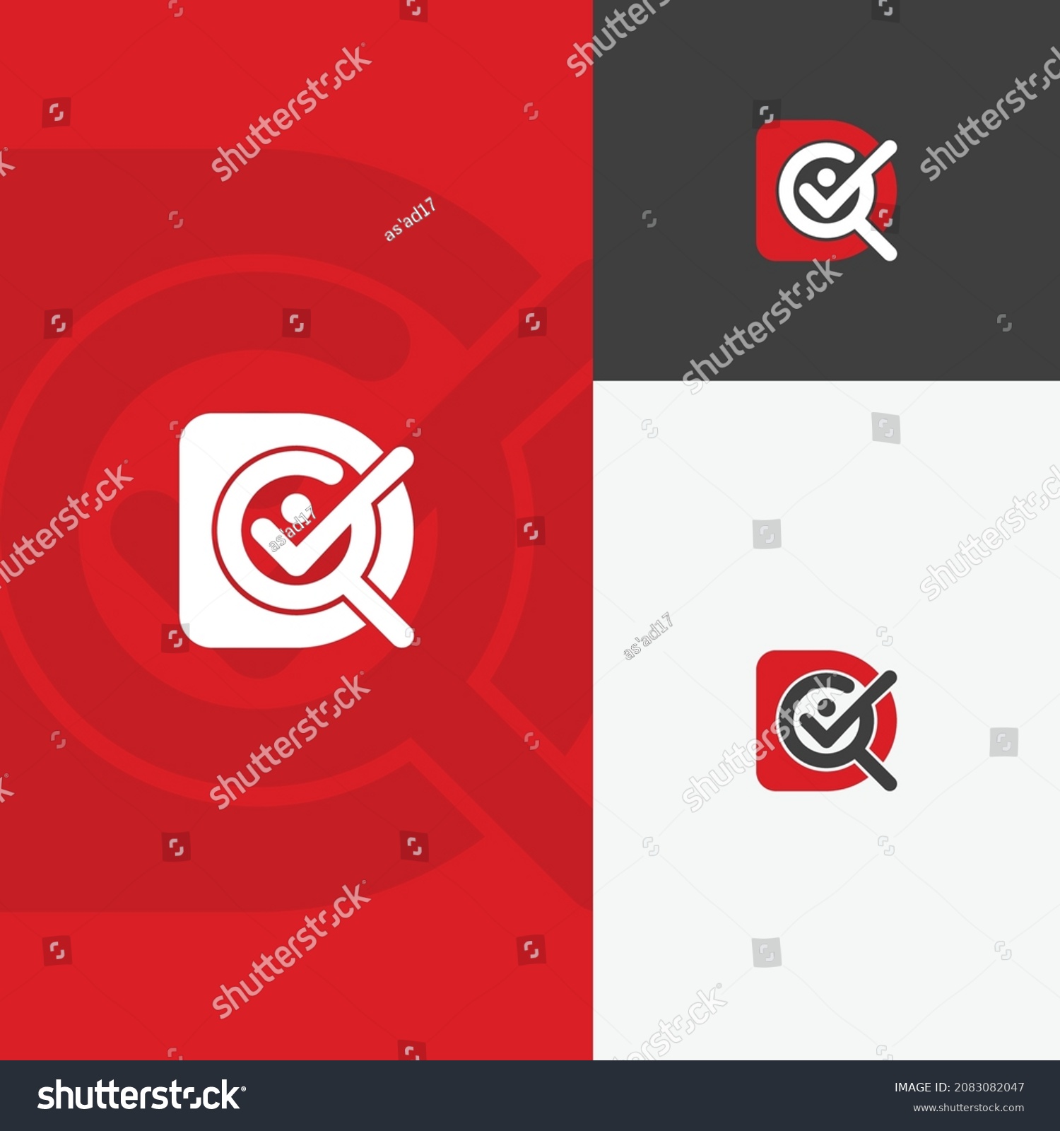 Letter D Check Mark Logo Icon Stock Vector (Royalty Free) 2083082047