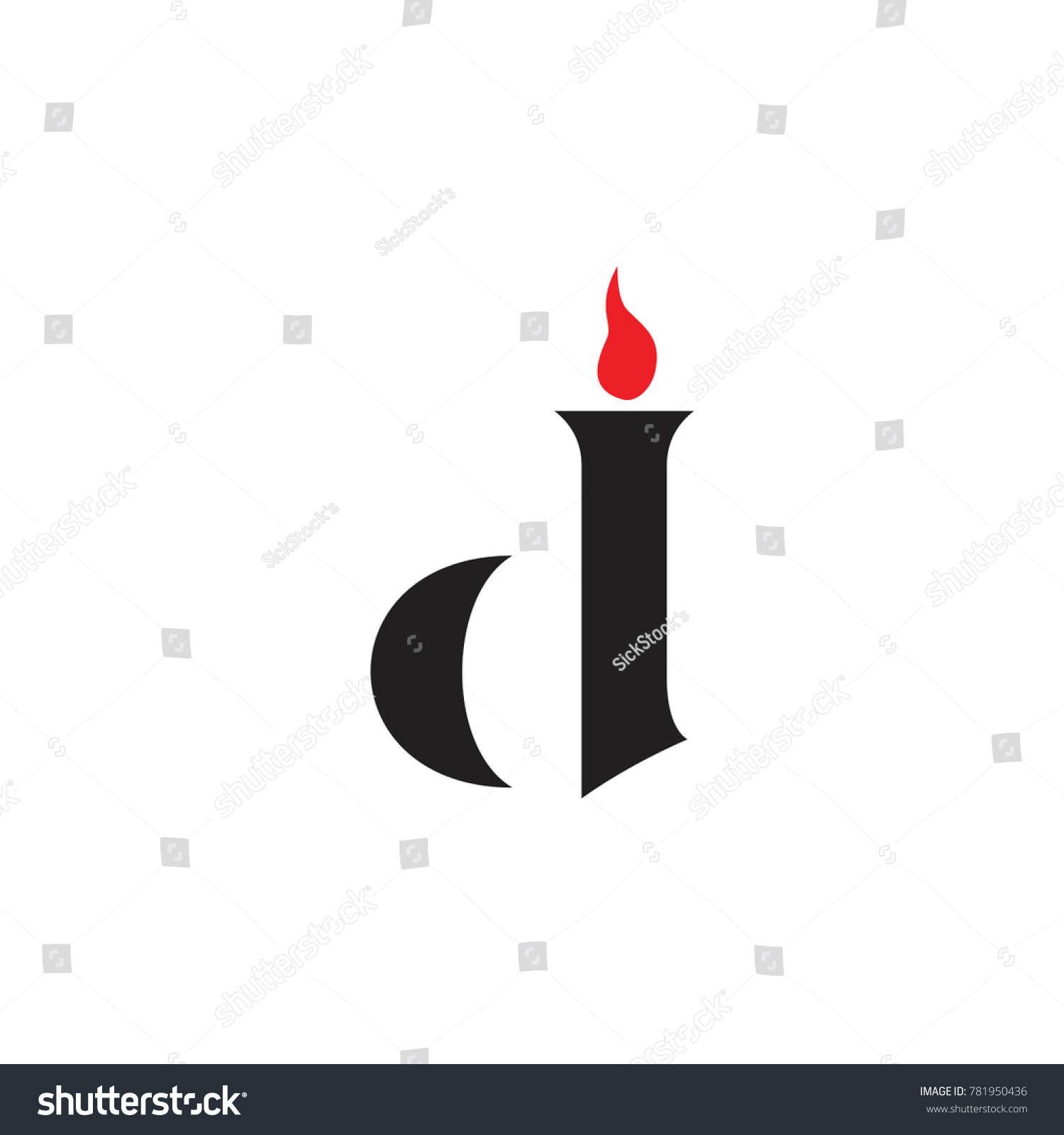 Letter D Fire Logo Vector Stock Vector (Royalty Free) 781950436 ...
