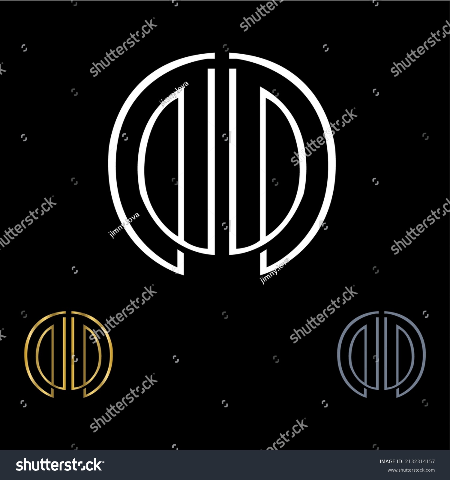 Letter Dd Circle Logo Design Stock Vector (Royalty Free) 2132314157 ...