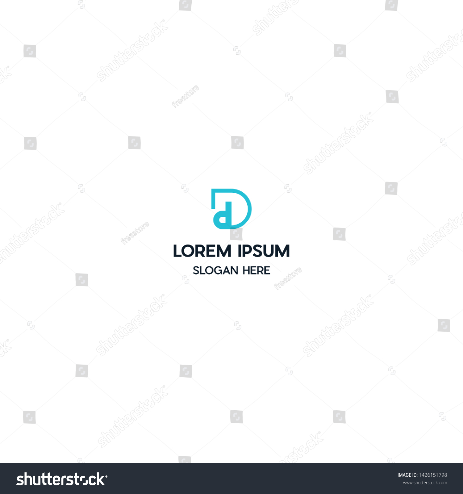 Letter Dd Unique Logo Design Stock Vector (Royalty Free) 1426151798