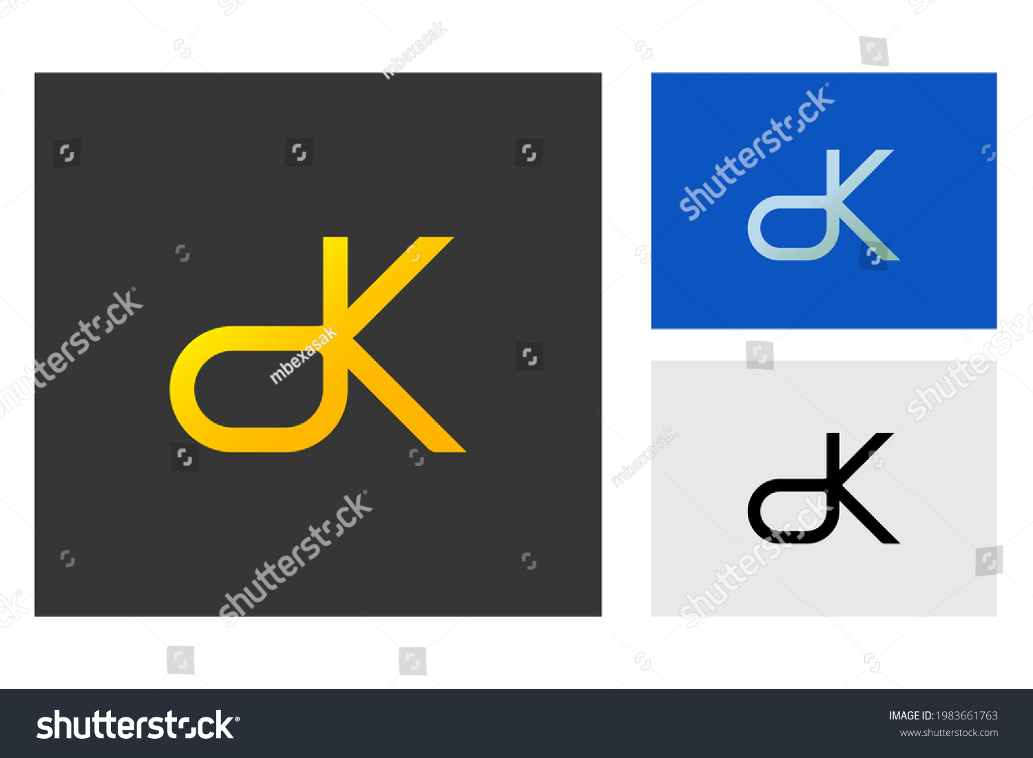Letter Dk Logo Creative Template Symbol Stock Vector (Royalty Free ...