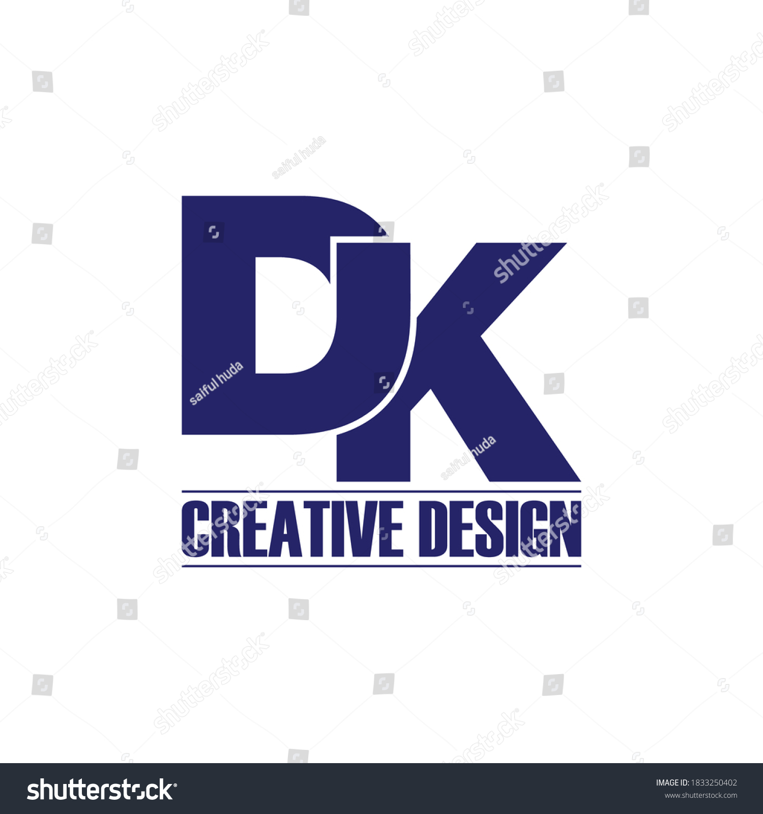 Letter Dk Simple Logo Design Vector Stock Vector (Royalty Free ...