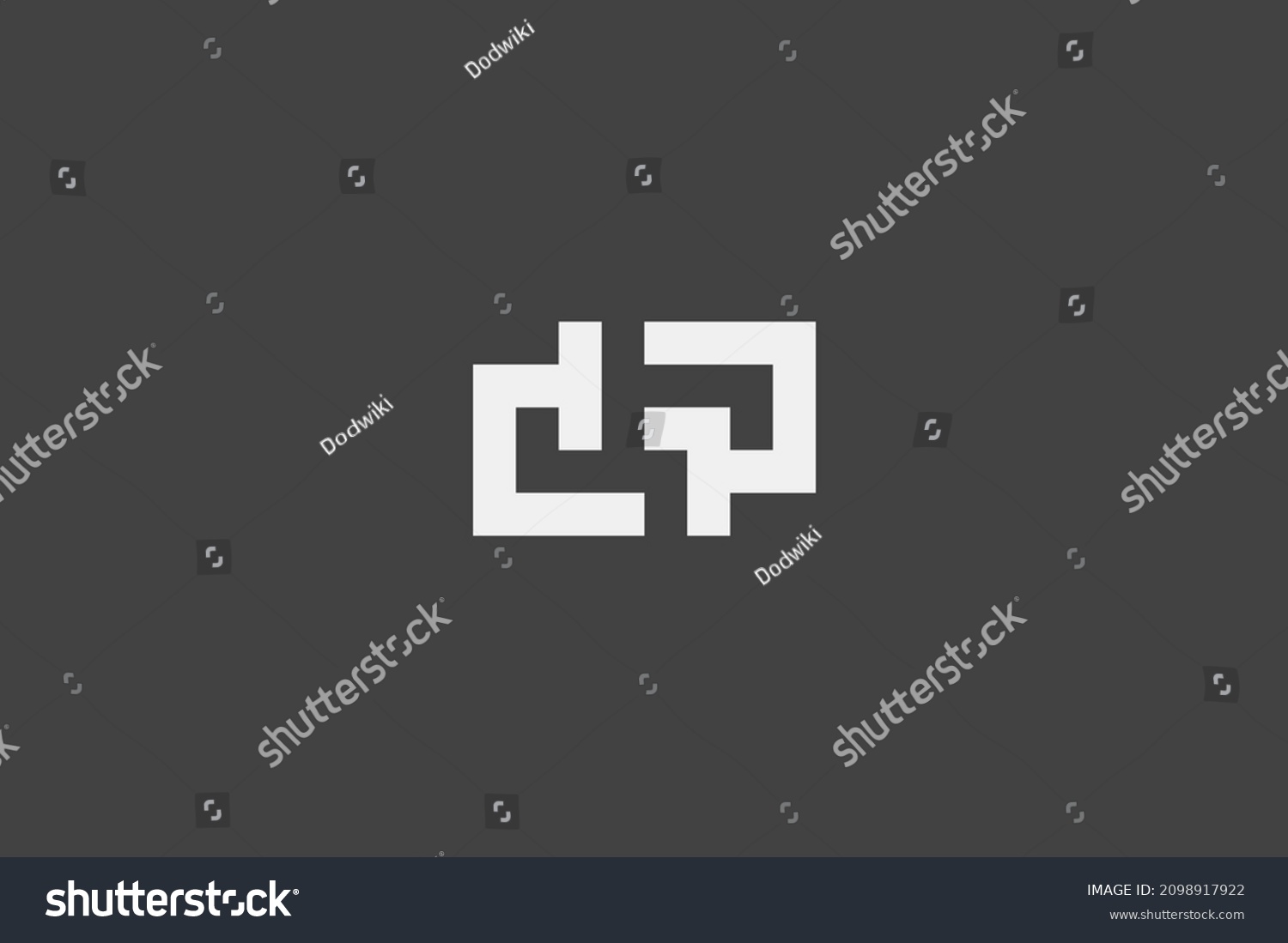 Letter Dp Initial Labirin Logo Design Stock Vector (Royalty Free ...