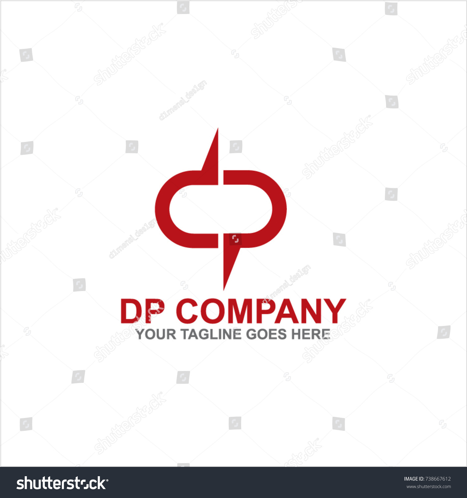 Letter Dp Logo Design Vector Illustration Stock Vector (Royalty Free ...