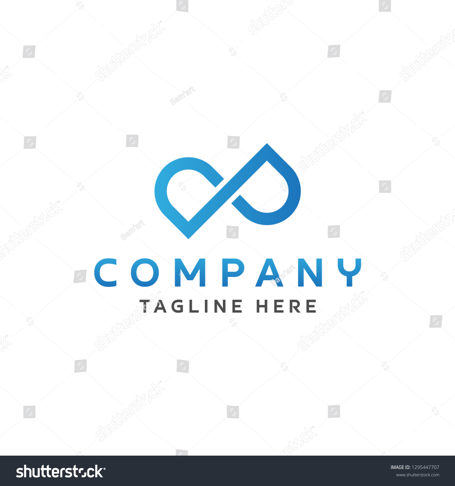 Letter Dp Logo Invinity Style Vector Stock Vector (Royalty Free) 1295447707