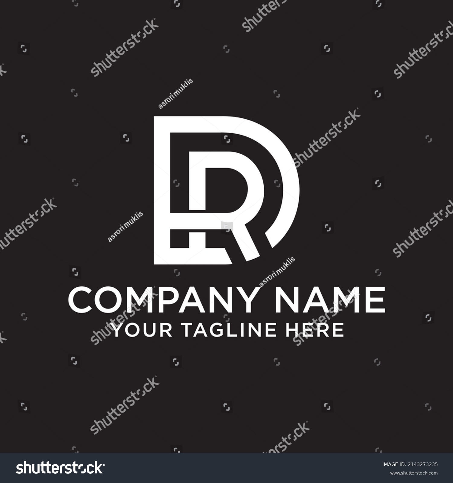Letter Dr Logo Design Vector Template Stock Vector (Royalty Free ...